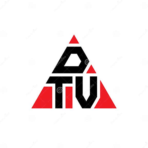 DTV Triangle Letter Logo Design with Triangle Shape. DTV Triangle Logo ...
