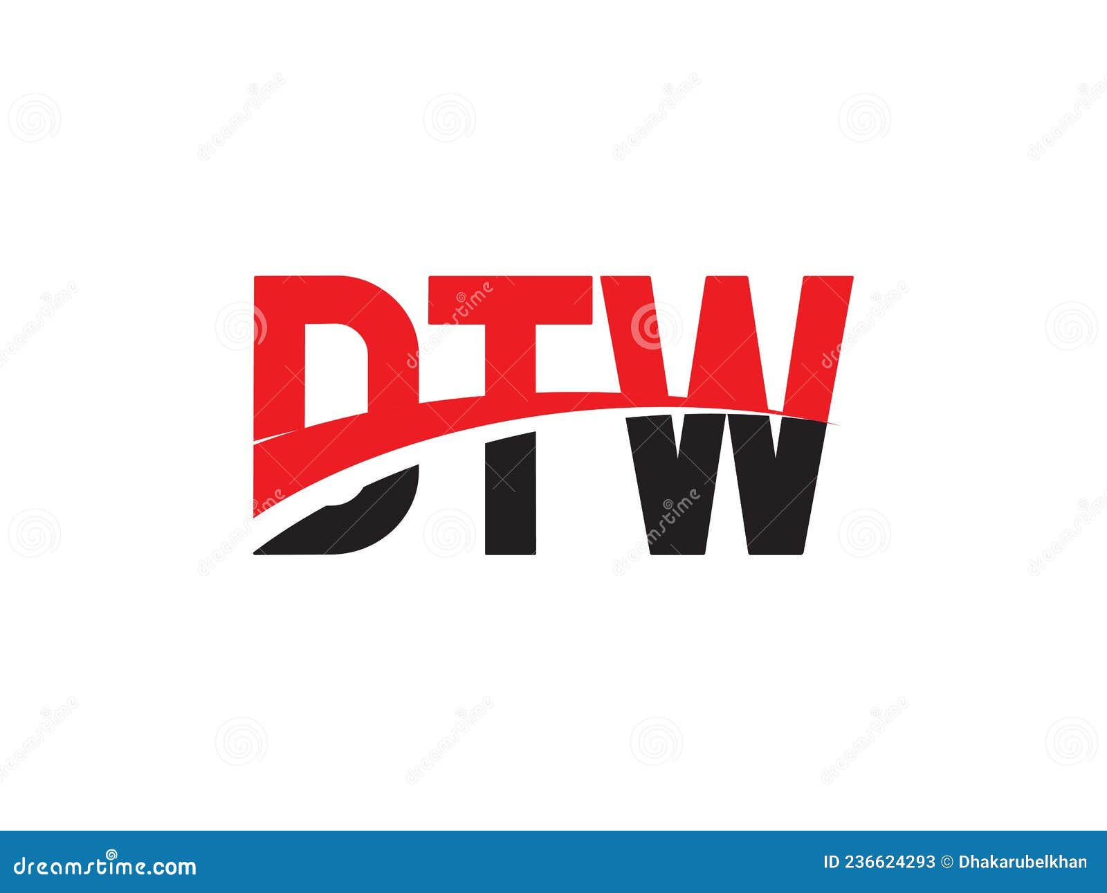 DTW Letter Initial Logo Design Vector Illustration Stock Vector ...