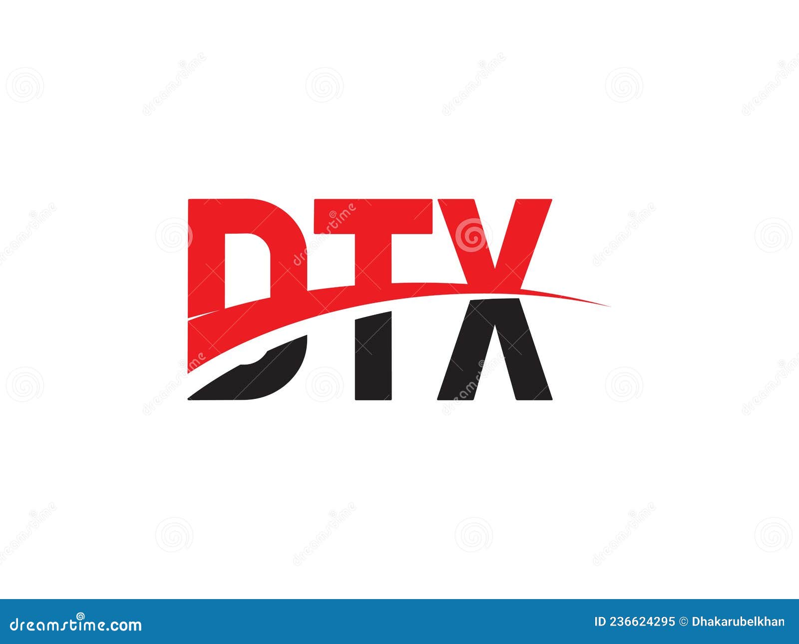 DTX Letter Initial Logo Design Vector Illustration Stock Vector ...