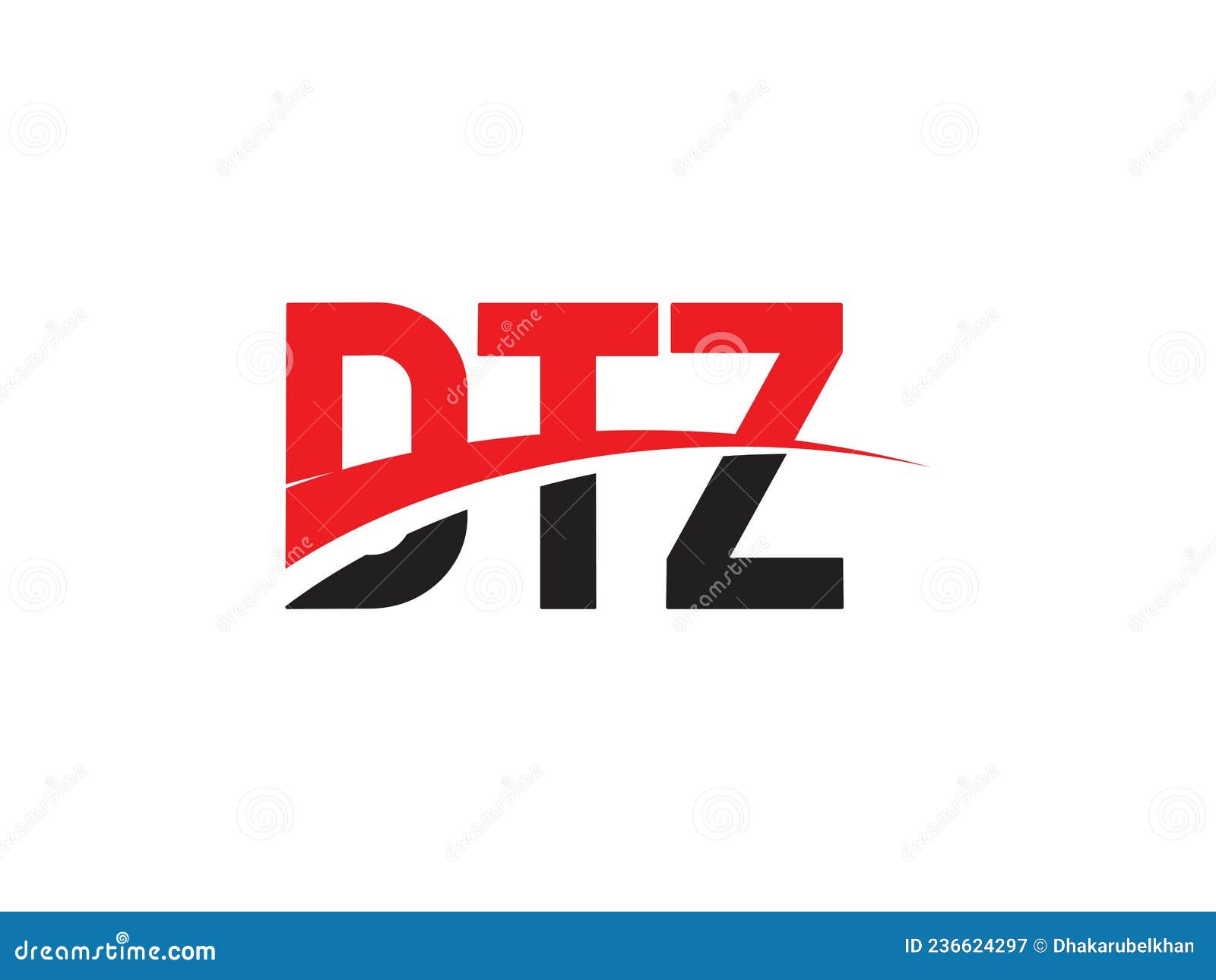 DTZ Letter Initial Logo Design Vector Illustration Stock Vector ...