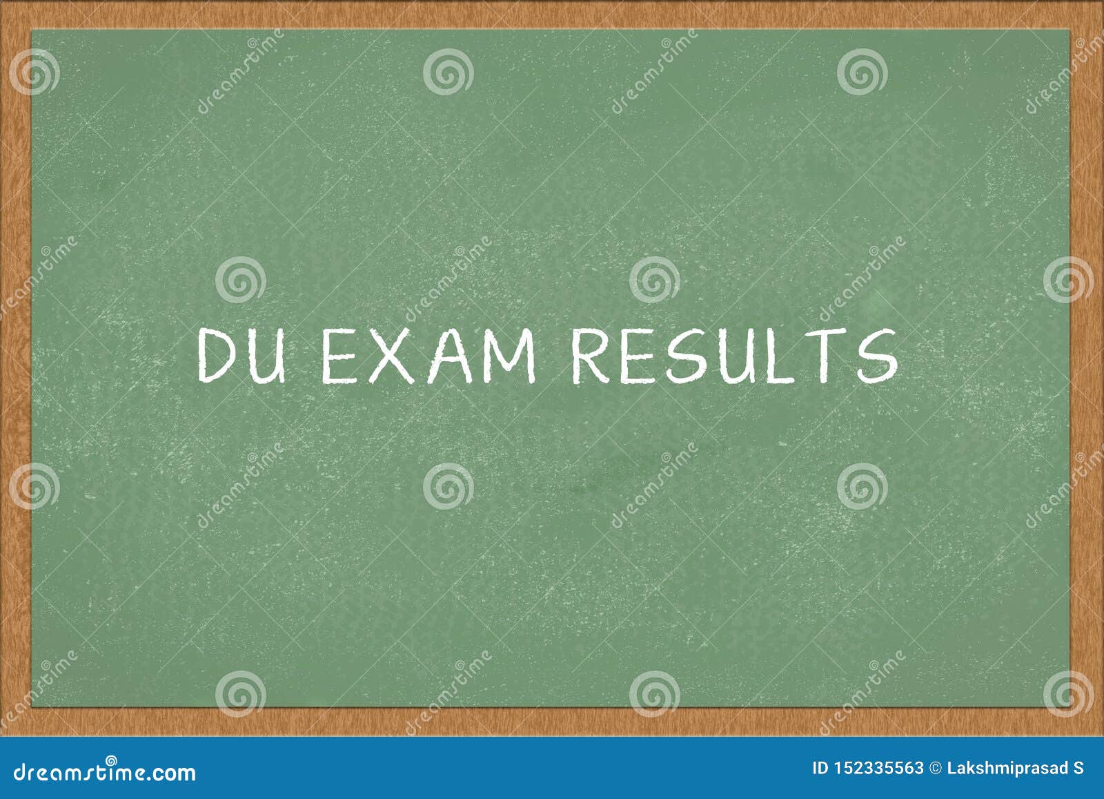 DU Exam Results Written on Green Chalkboard Stock Image - Image of ...
