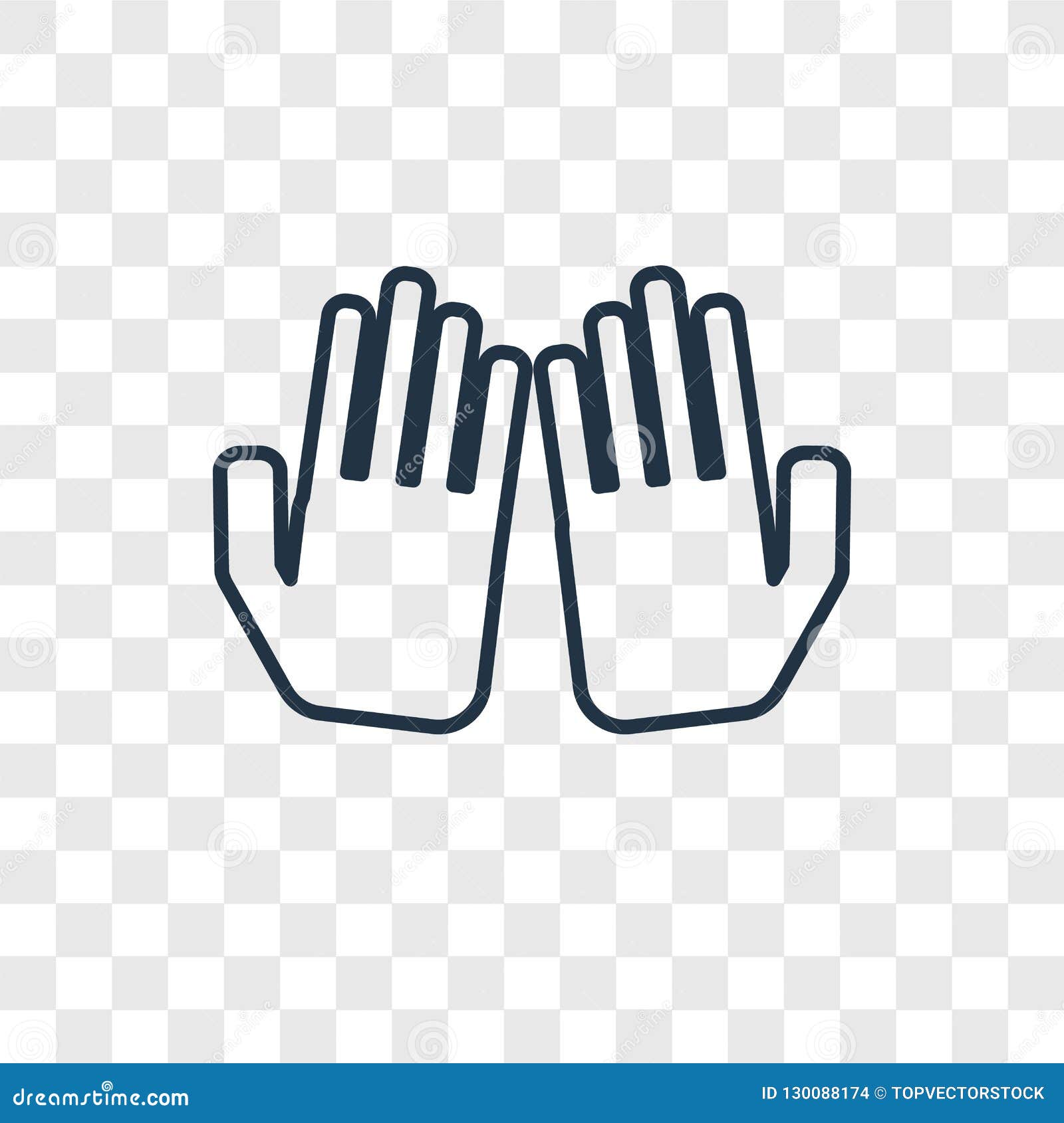 Dua Hands Concept Vector Linear Icon Isolated on Transparent Background ... Dua Hands Concept Vector Linear Icon Isolated on Transparent Background ...