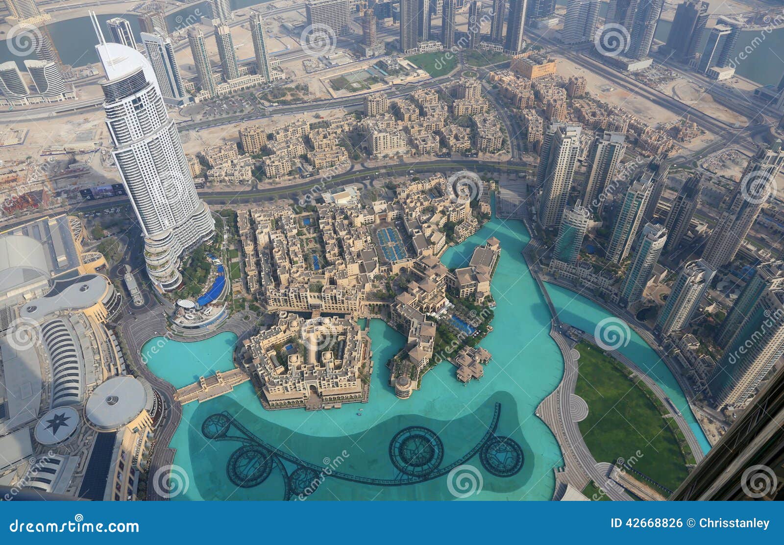 Duabi aerial view stock photo. Image of architecture - 42668826