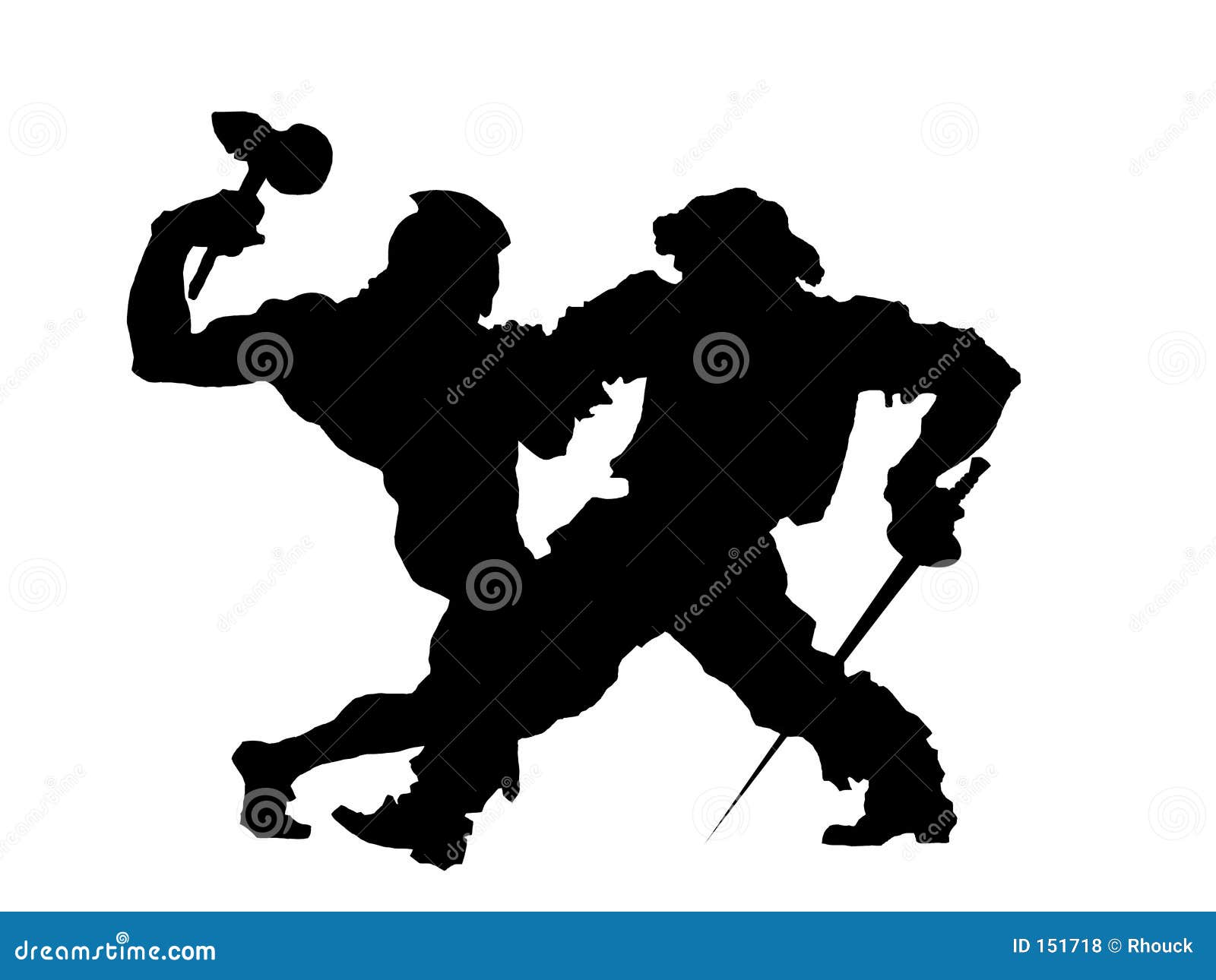 Dual stock illustration. Illustration of dueling, outline - 151718