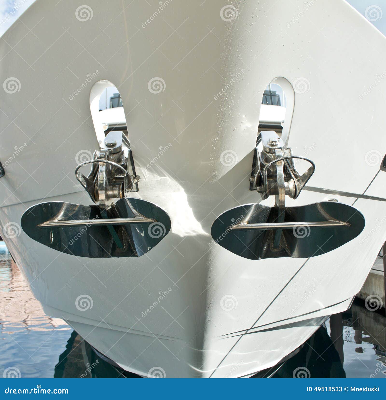Dual Anchors stock image. Image of propellers, blue, boat - 49518533