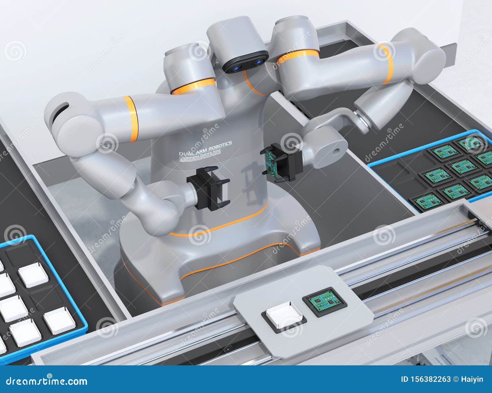 Dual-arm Robot Assembly Printed Circuit Boards in Cell-production Space ...