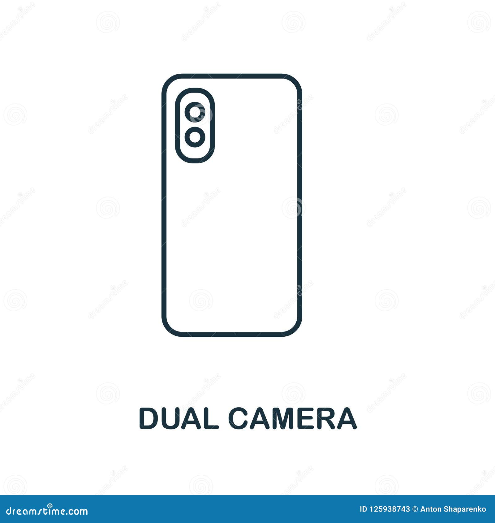 Dual Camera Icon. Monochrome Style Design from Visual Device Icon ...