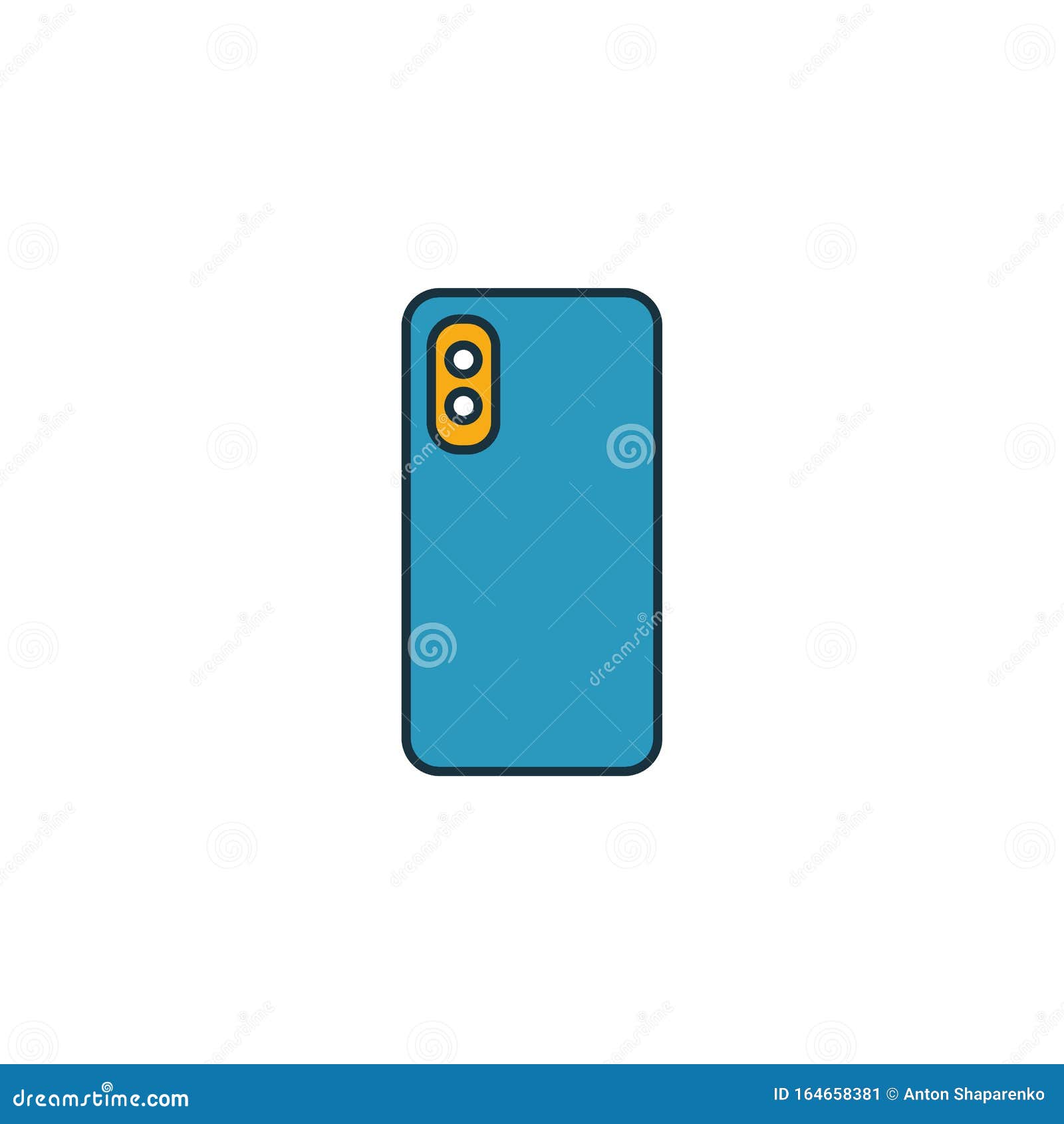 Dual Camera Icon. Outline Filled Creative Elemet from Visual Device ...