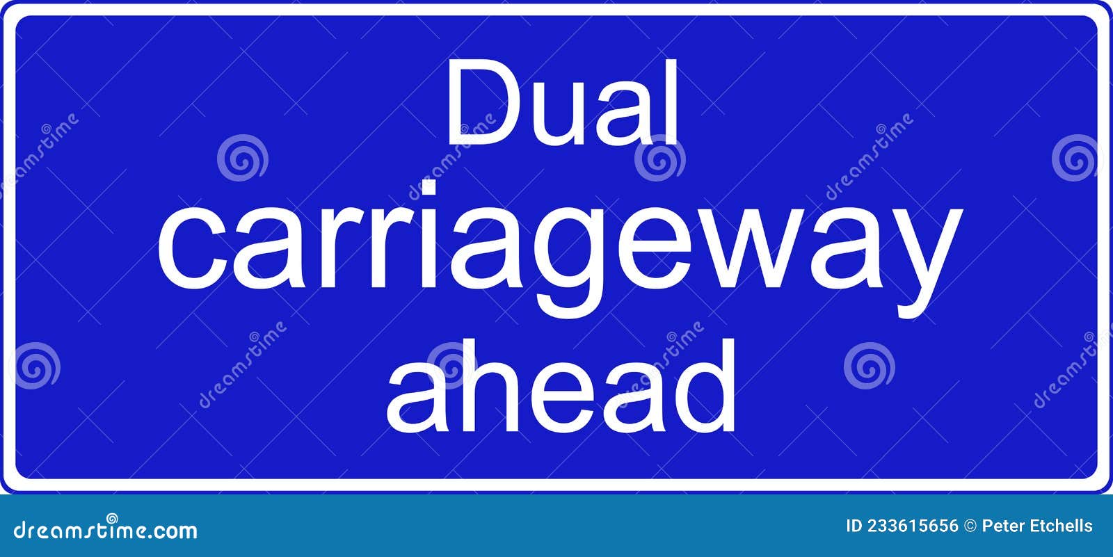 Dual Carriageway Ahead Sign Royalty-Free Stock Image | CartoonDealer ...
