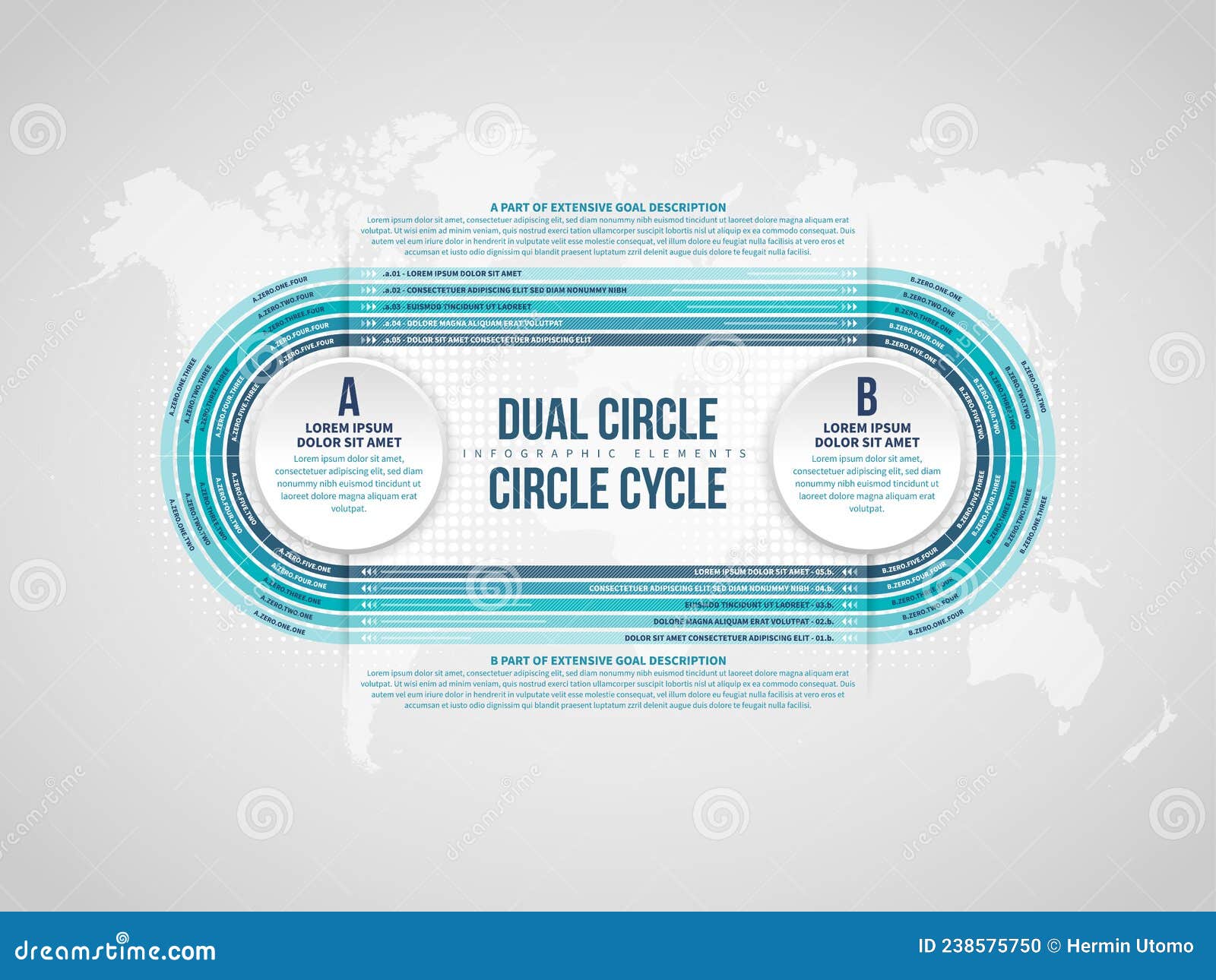 Dual Circle Cycle Infographic Stock Vector - Illustration of progress ...