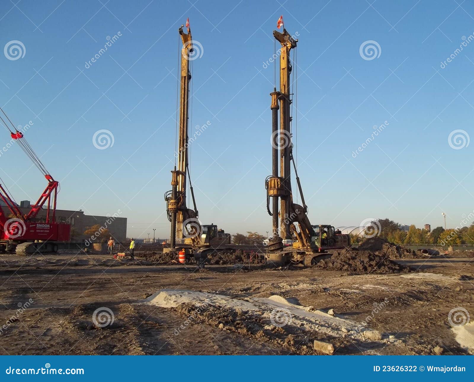 Dual Drill Rigs stock photo. Image of construction, drill - 23626322