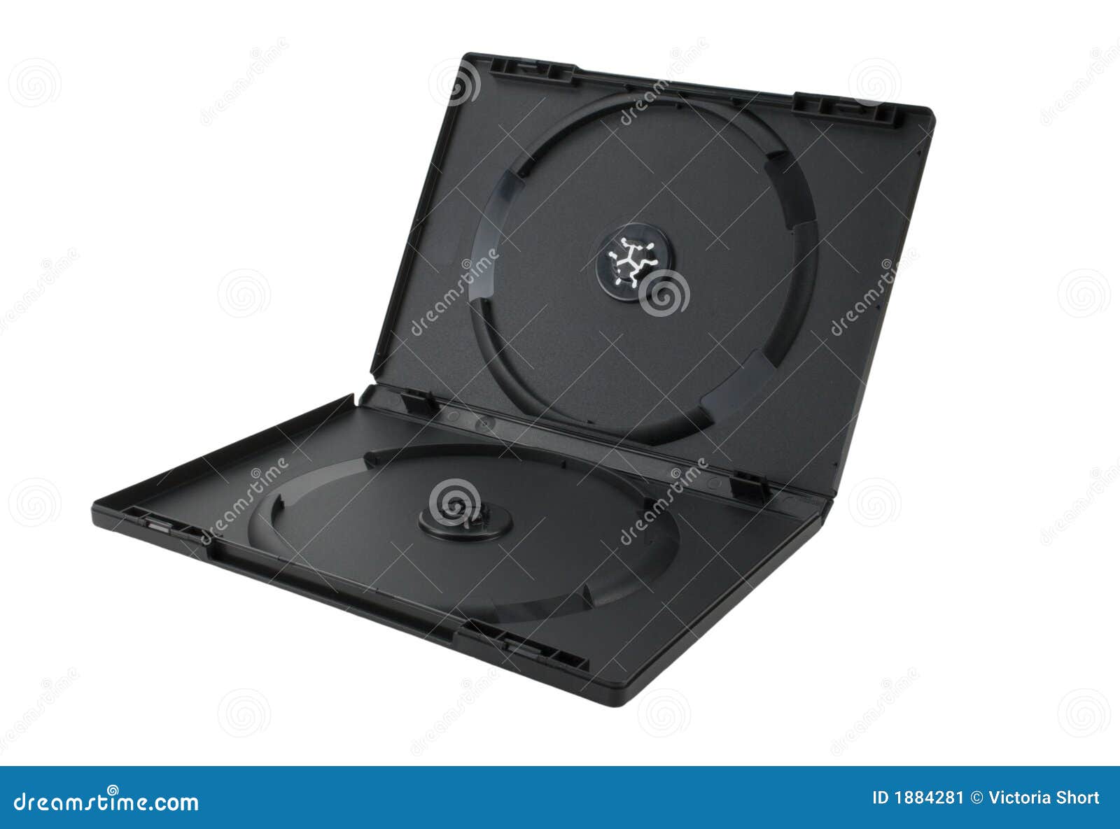 Dual DVD case empty stock image. Image of background, open - 1884281