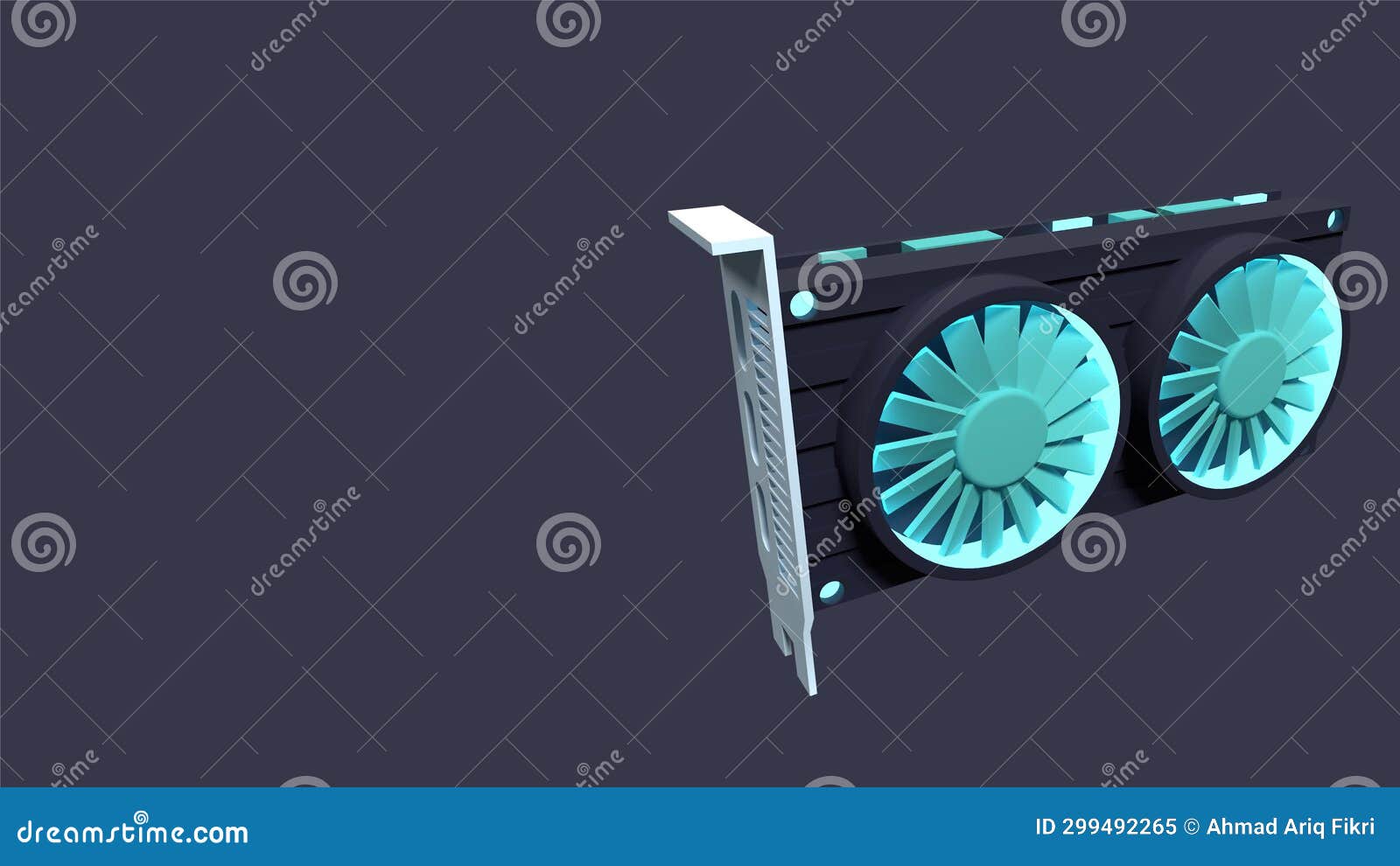 Dual Fan Graphics Card Animation. Computer Component Icon Stock Video ...