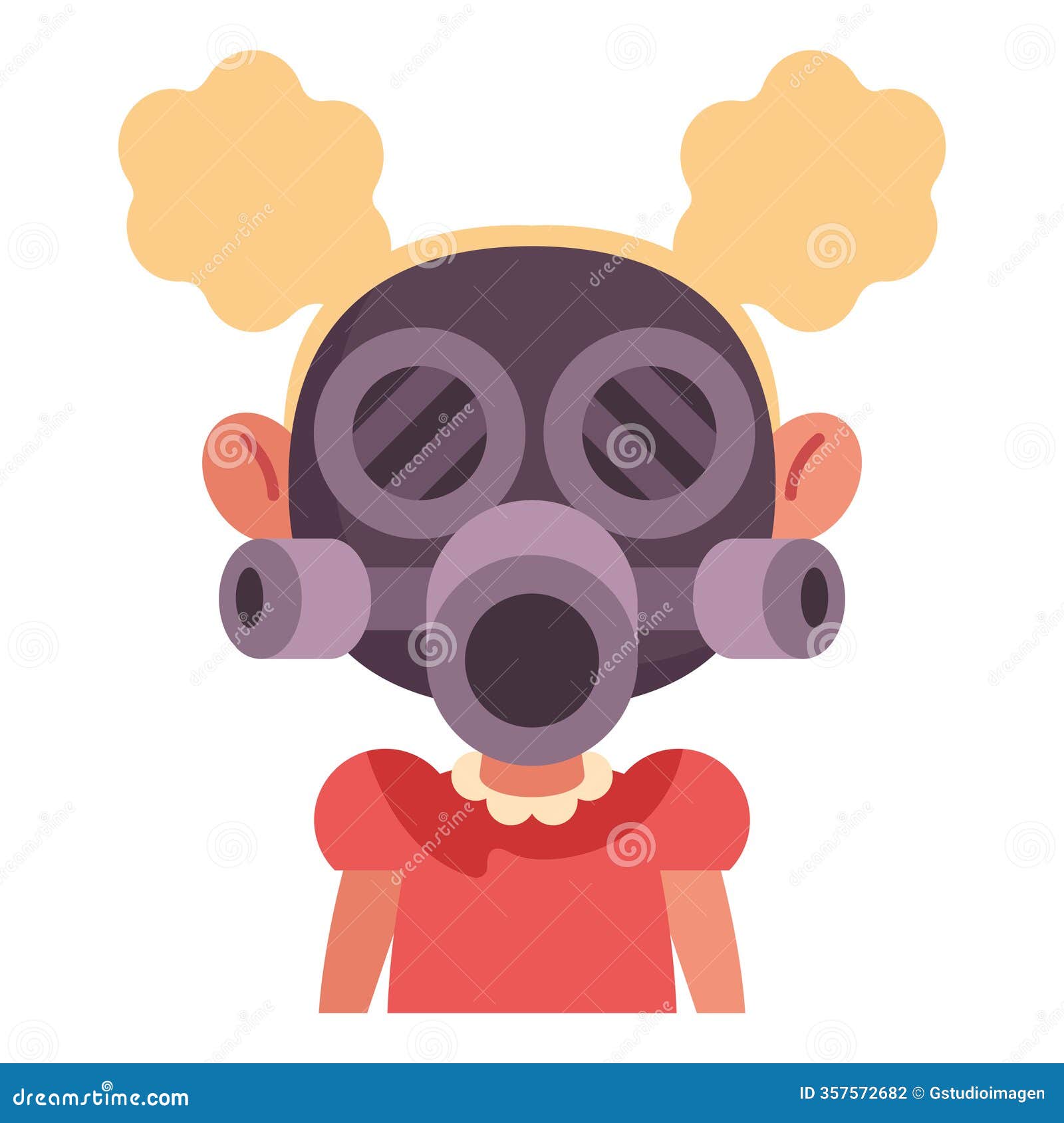 Dual filter mask stock illustration. Illustration of respiratory ...