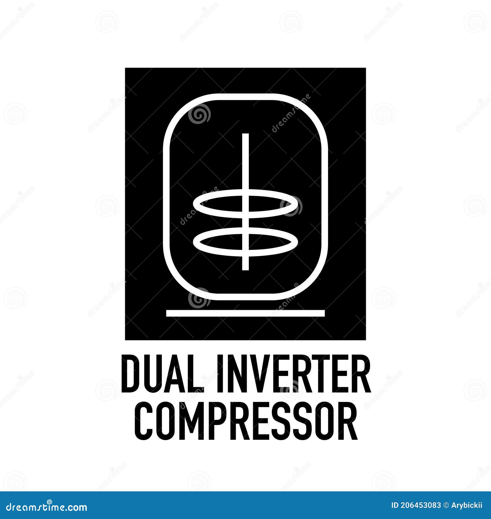 Dual Inverter Compressor Icon. Vector Stock Vector - Illustration of ...