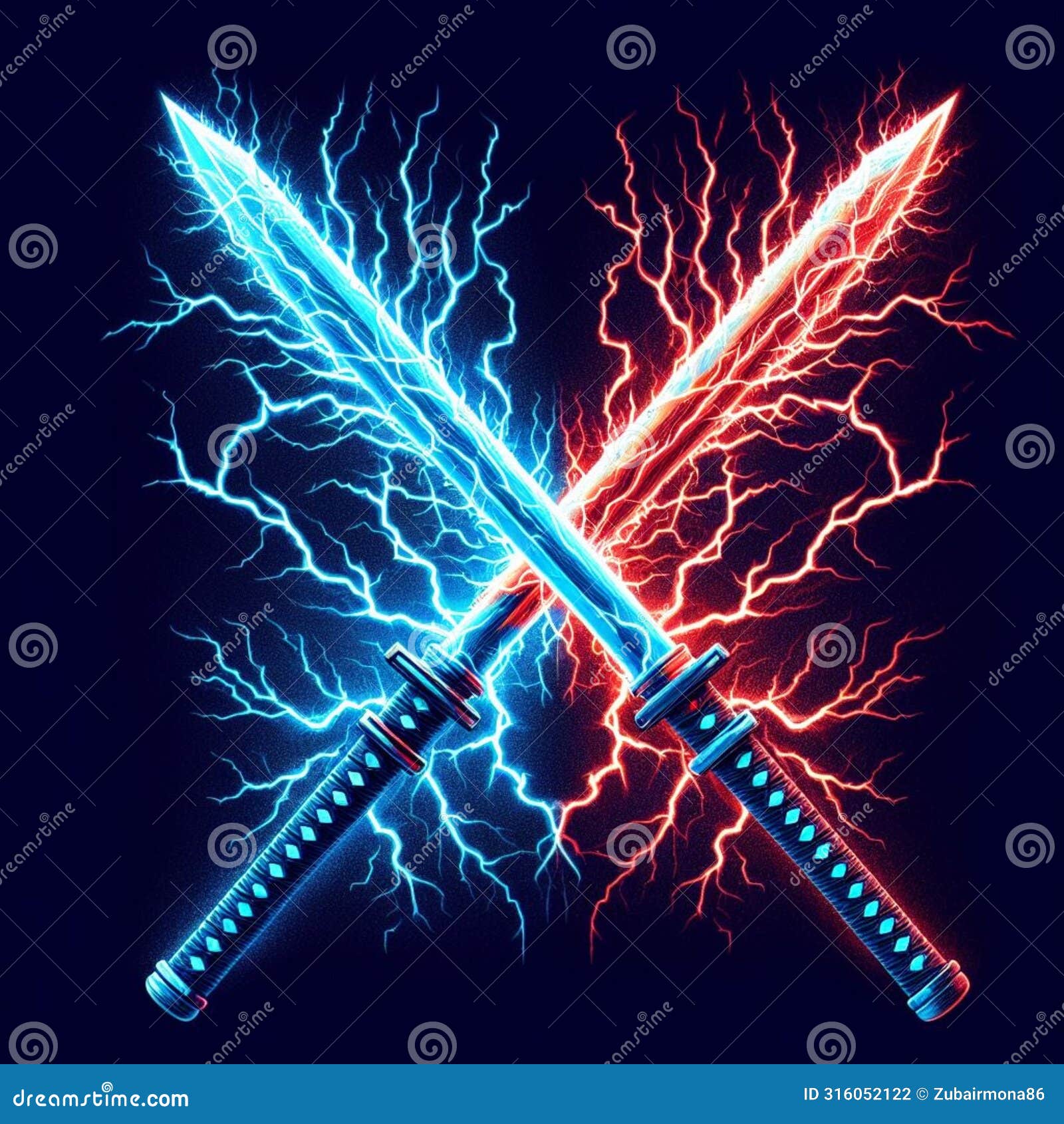 Dual Katana Battle 1 stock photo. Image of kilua, clashing - 316052122