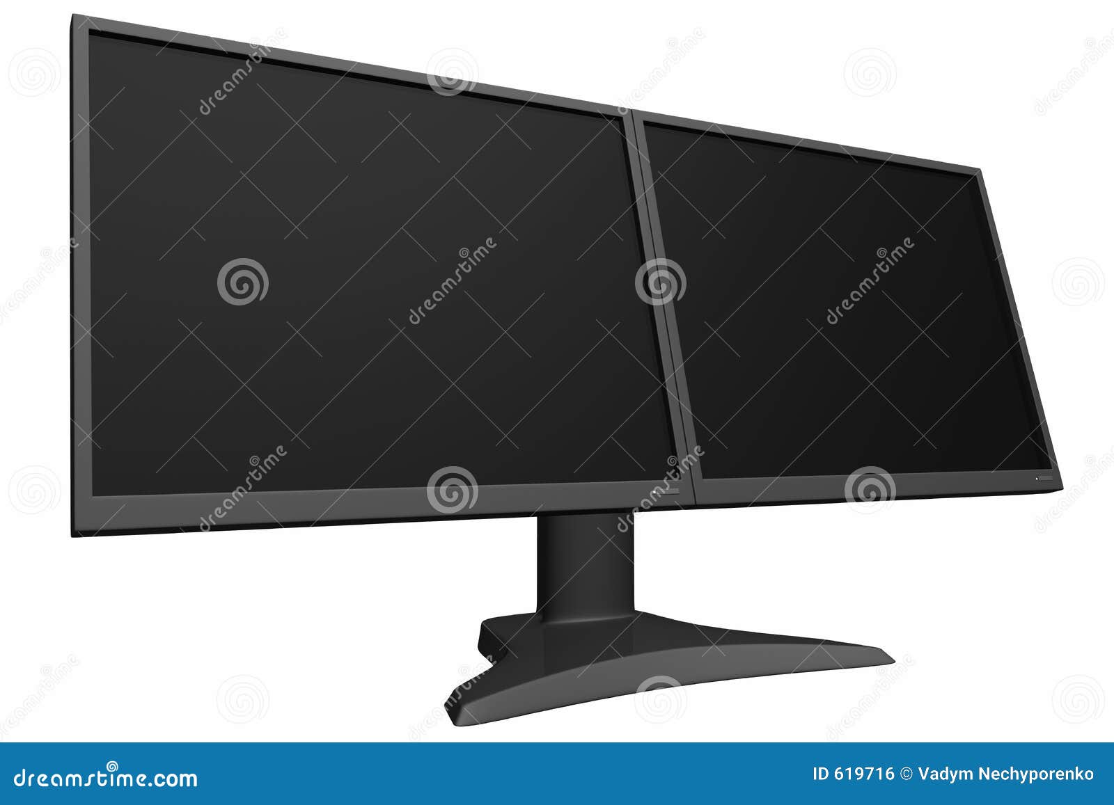Dual LCD display stock illustration. Illustration of system - 619716