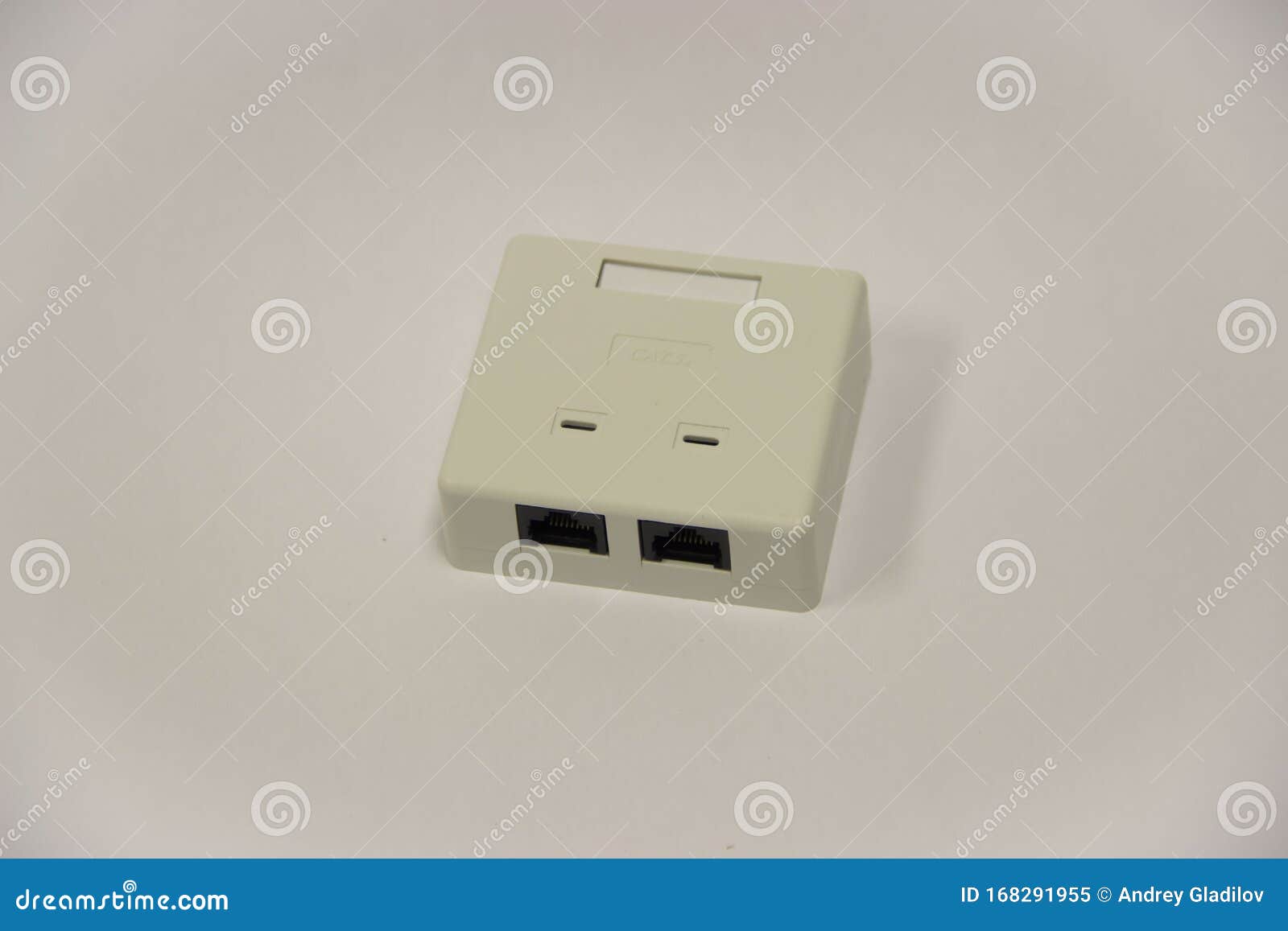 Dual Port Telecommunication Socket Stock Image - Image of masonry ...