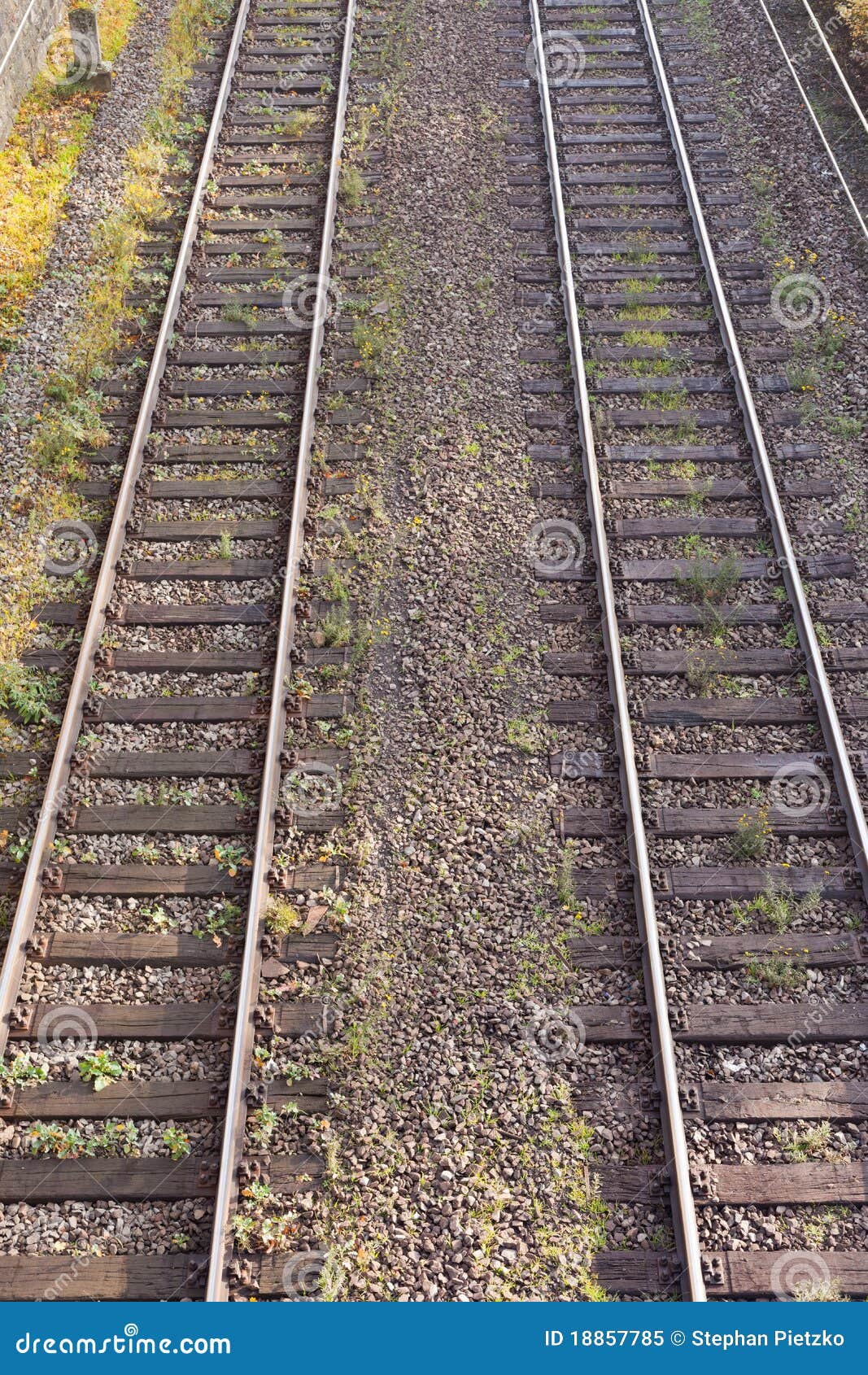 Dual Railway Tracks stock image. Image of rail, logistics - 18857785