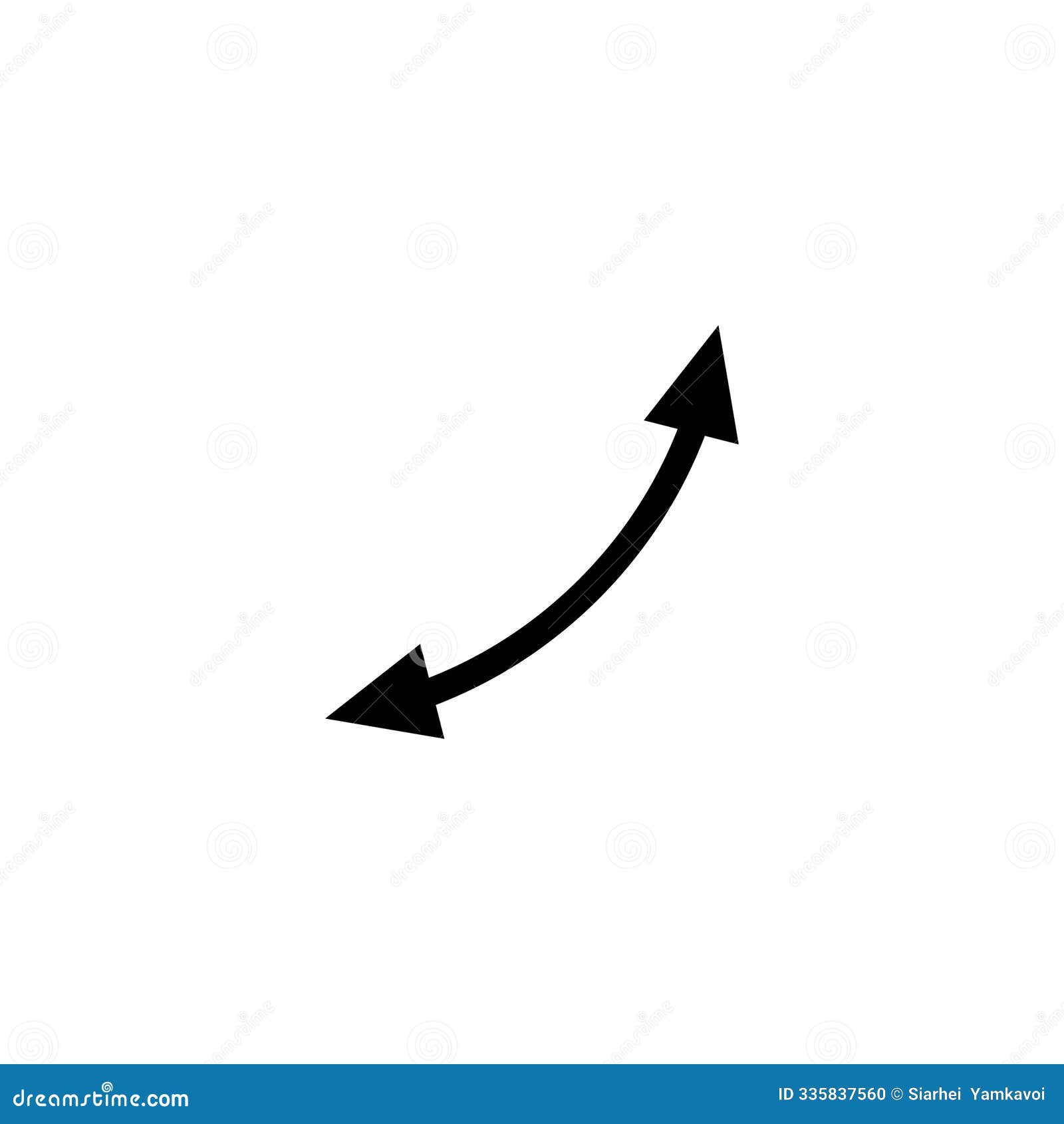Dual Semi Circle Arrow. Vector Illustration. Semicircular Curved Wide ...