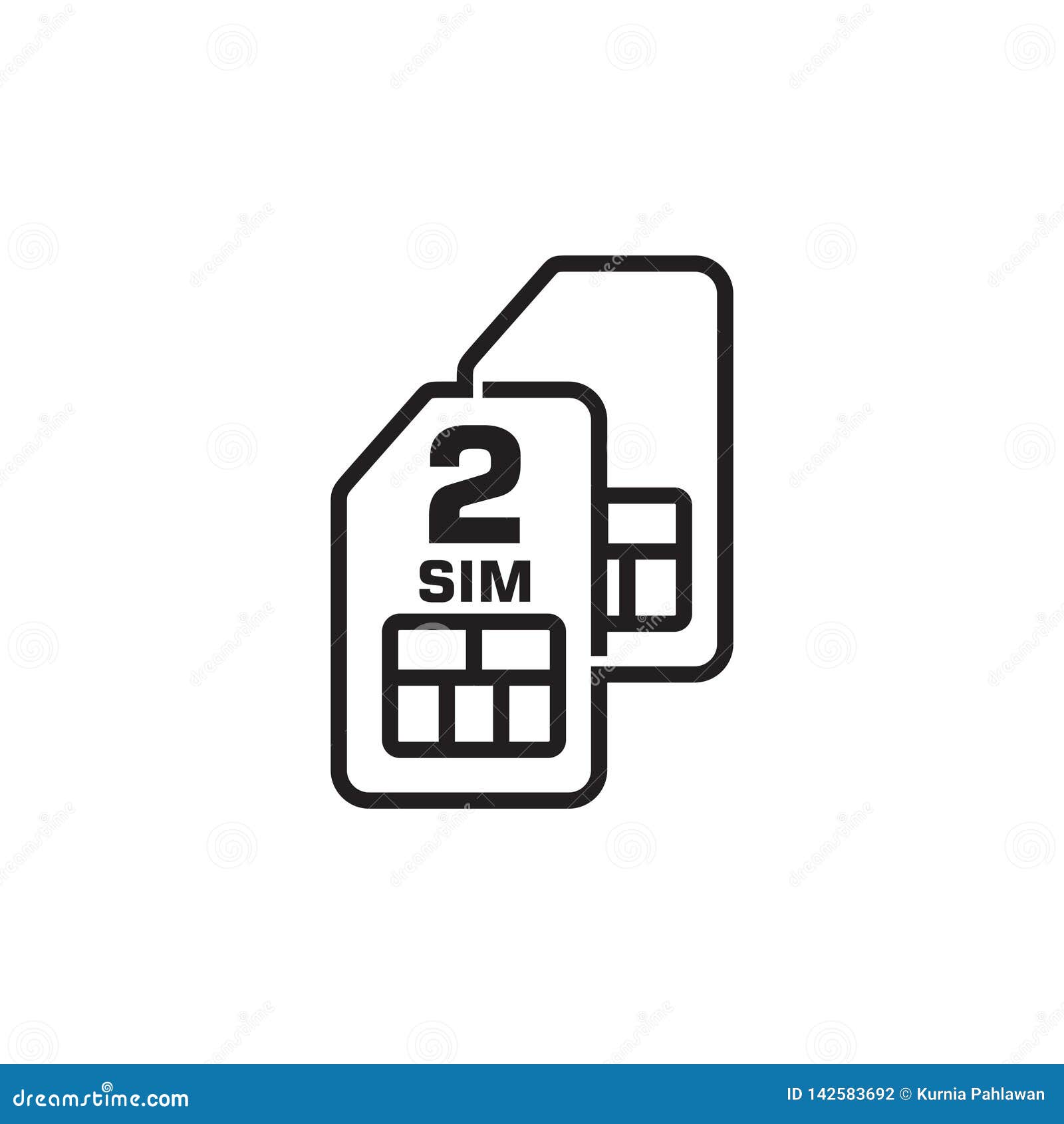 Dual Sim Logo , Sim Card Logo Stock Vector - Illustration of ...