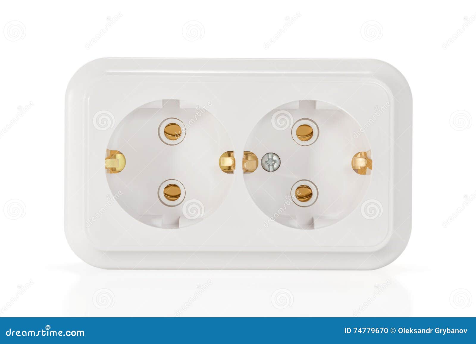 Dual socket isolated stock photo. Image of insert, grounded - 74779670