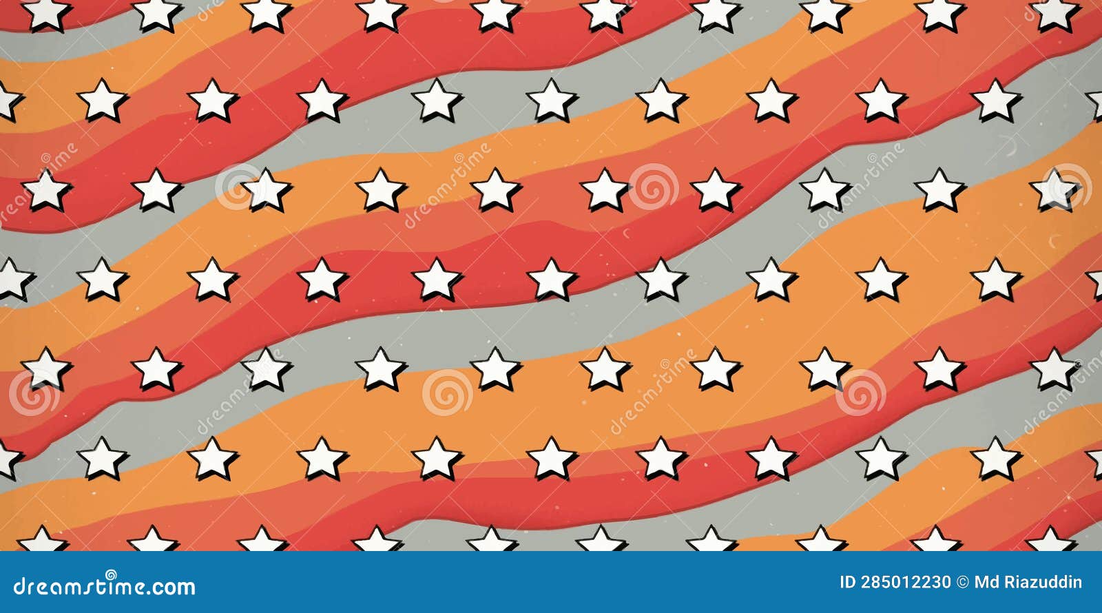 Dual-Toned Cosmos: Vector Star Illustration with a Two-Color Pattern ...