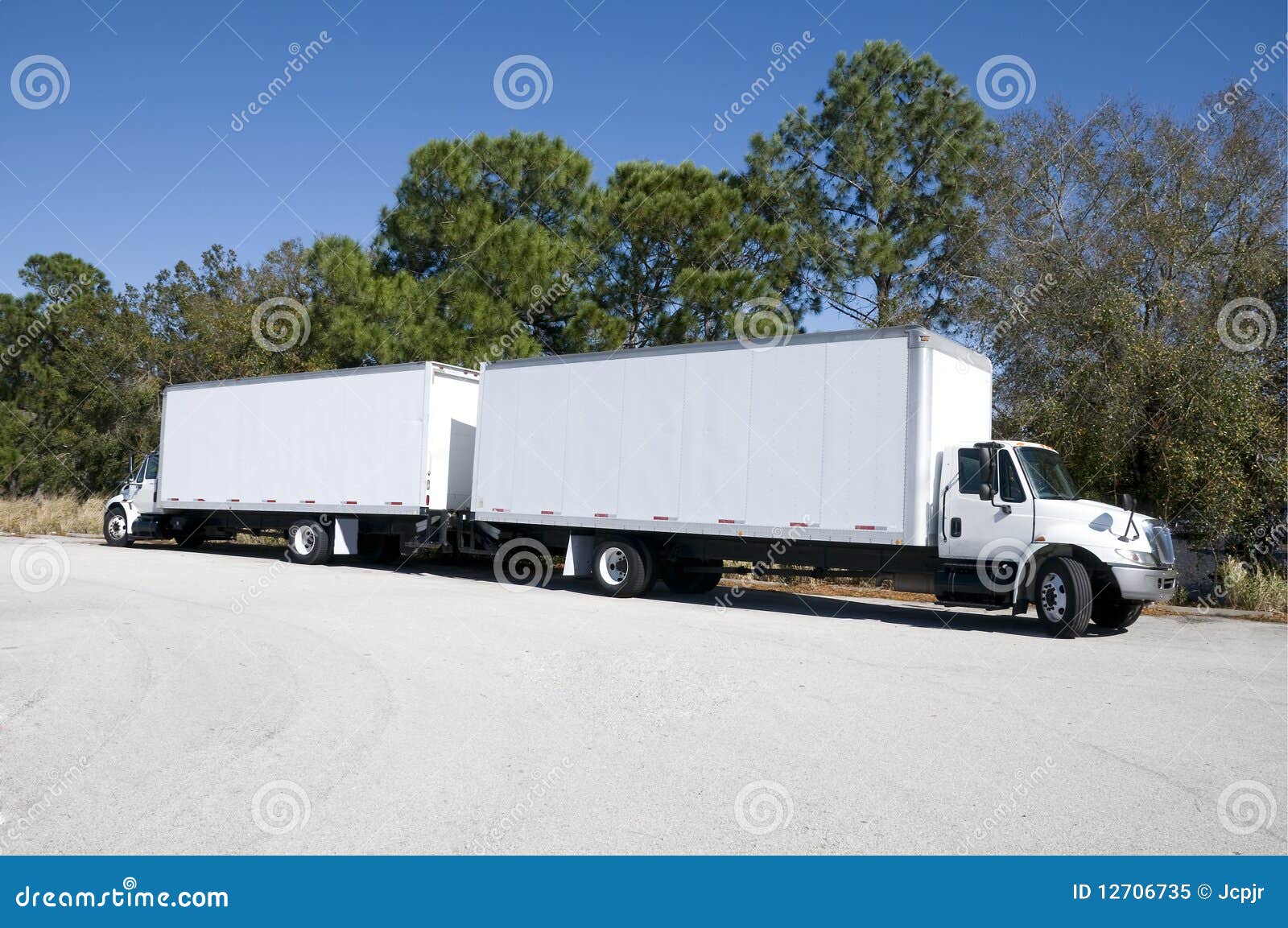 Dual Trucks stock image. Image of large, heavy, transport - 12706735