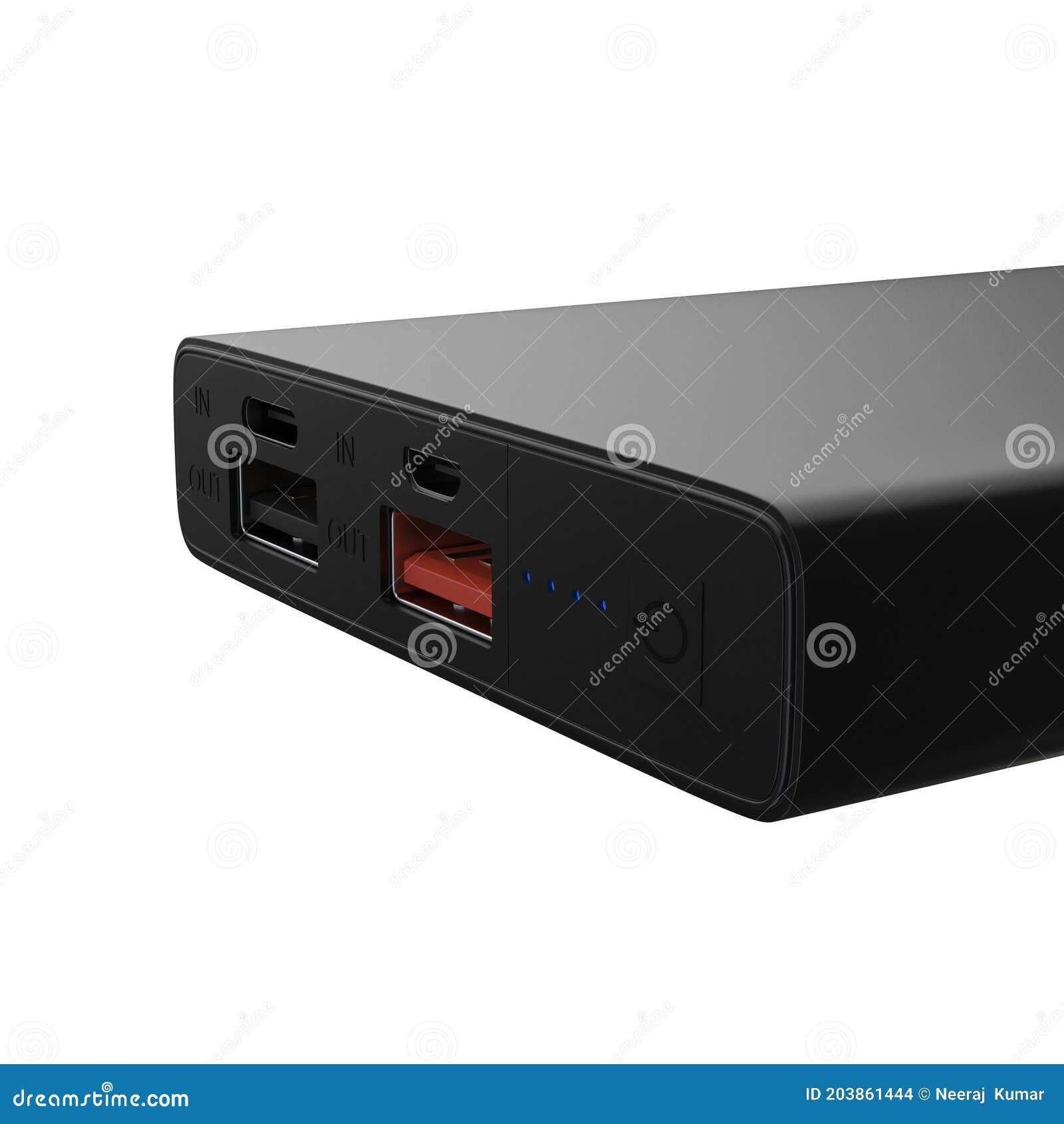 Dual USB Universal Compatibility Power Bank Stock Illustration ...