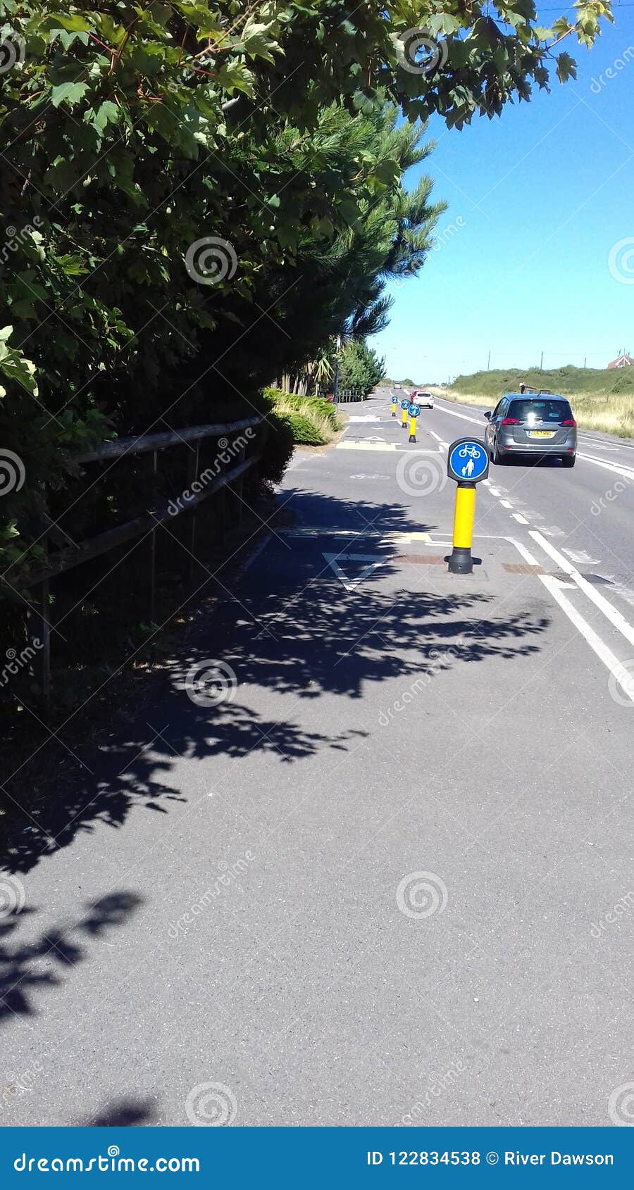 Dual Use Footpath. Marked by the Signs on Posts Editorial Stock Photo ...