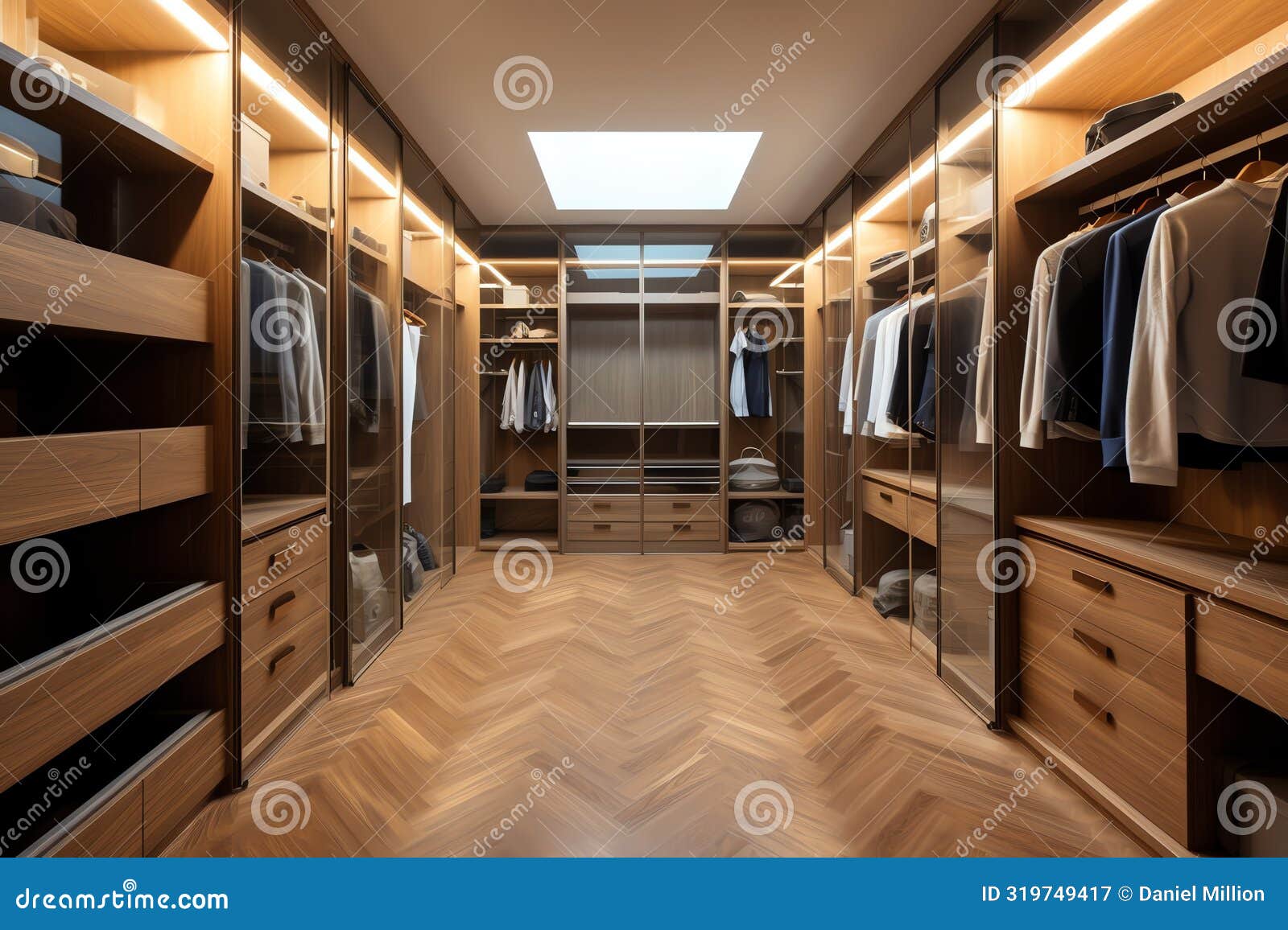 Dual Walk in Closet Design with Separate Sides for Him and Her ...