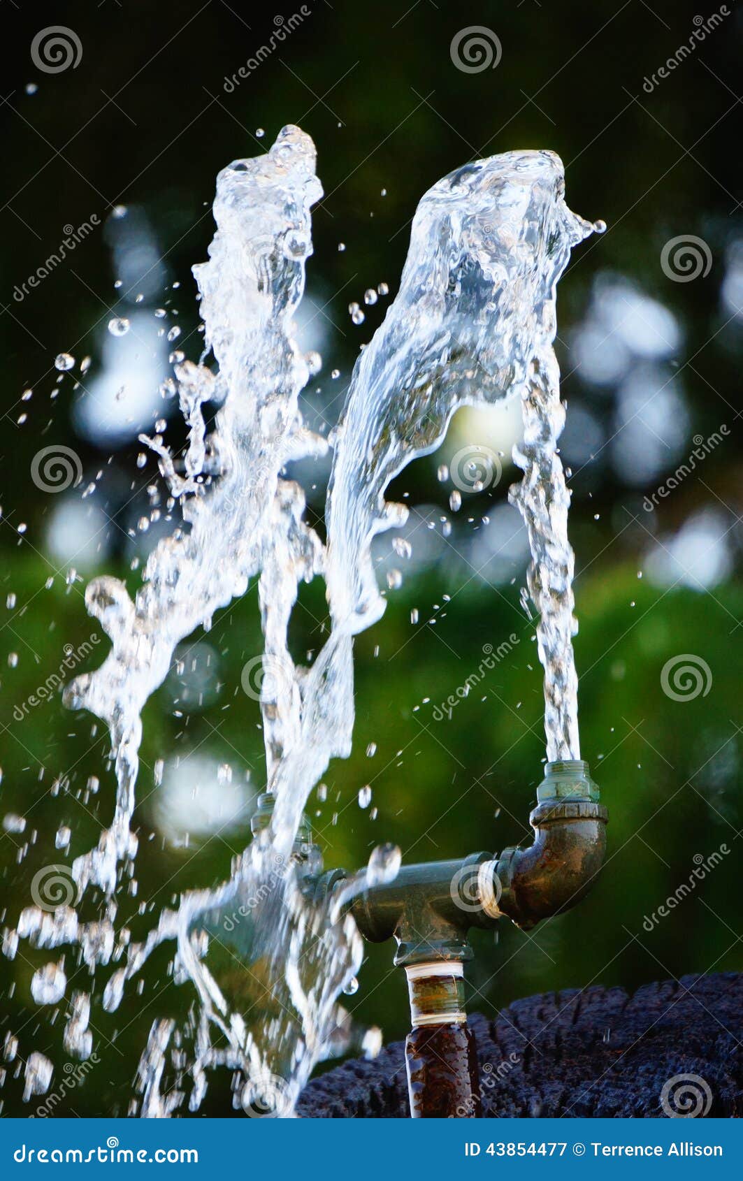 Dual water fountain stock image. Image of summer, fountain - 43854477
