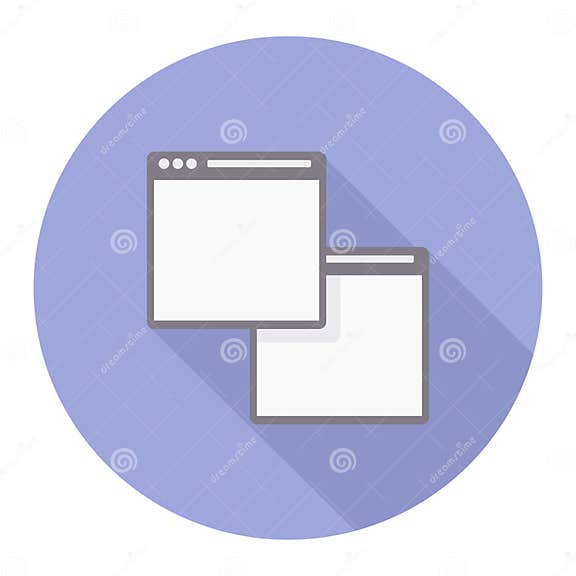 Dual Web Browser Windows Icon for Multitasking and Web Design Stock ...