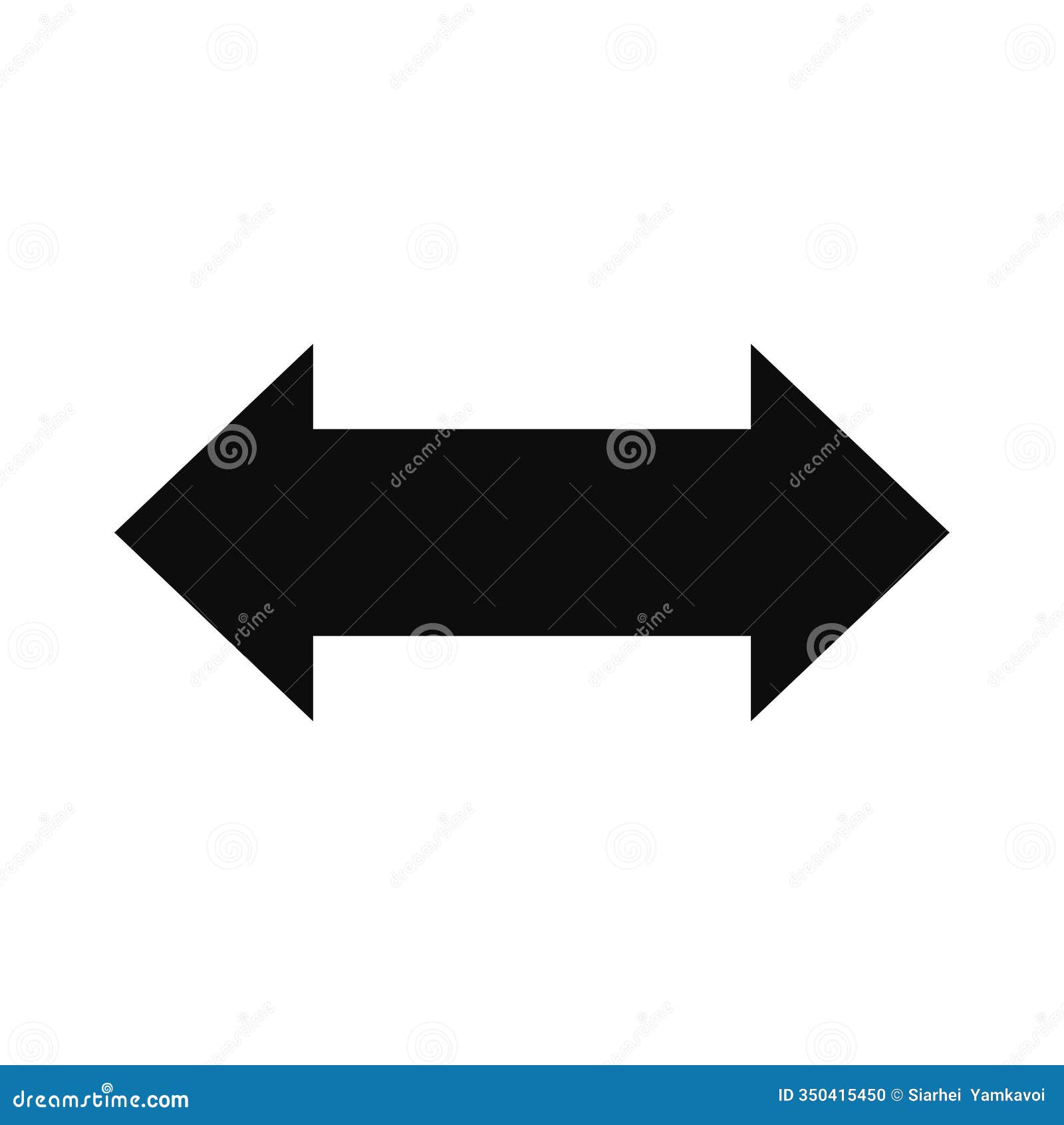 Dual Wide Straight Double Ended Arrow. Stock Illustration ...