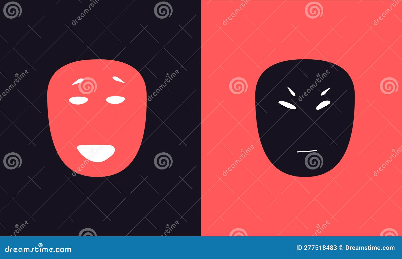 Duality in Man. Illustration of the Problem with Human Mentality Stock ...