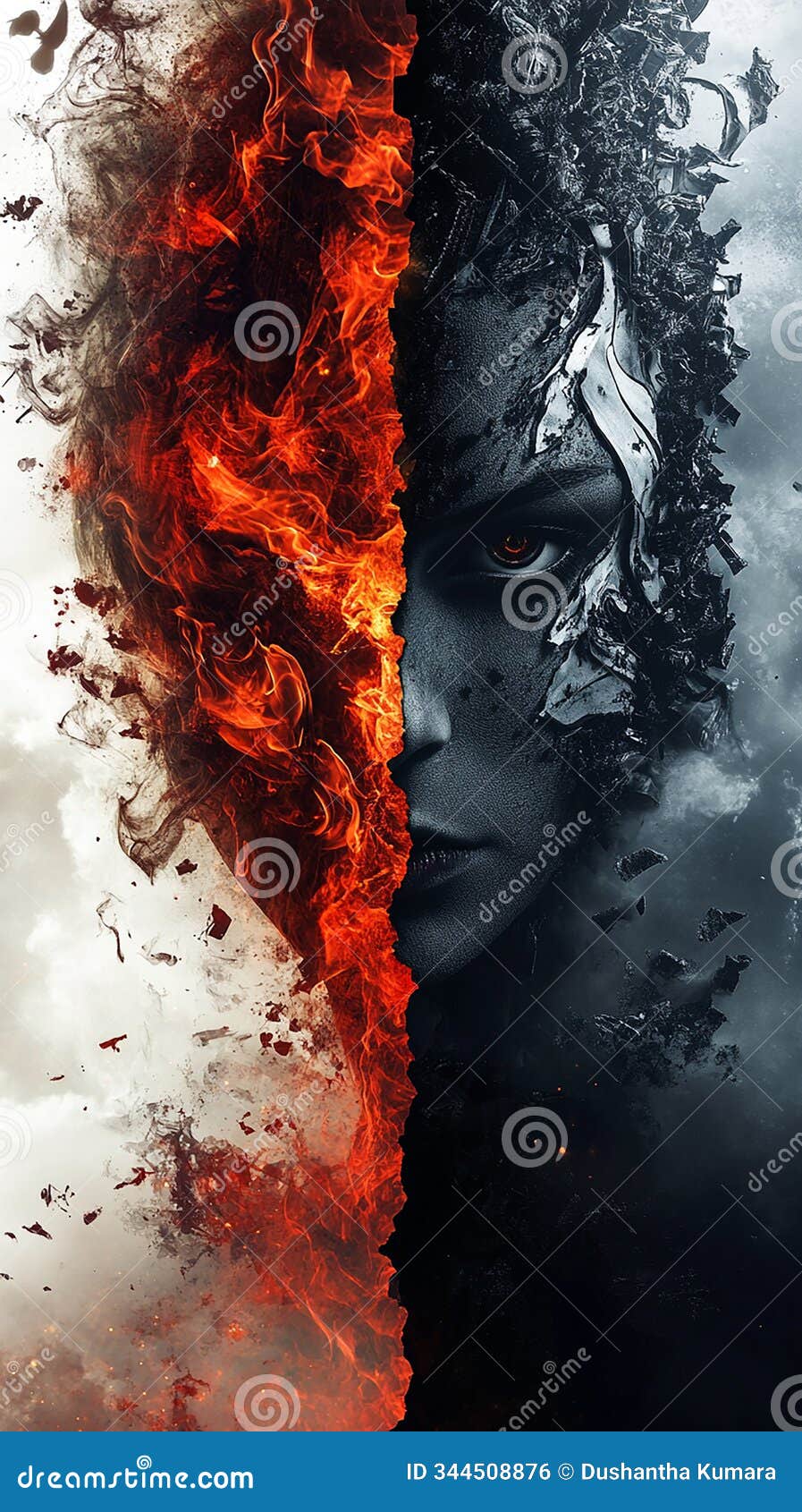 Duality: a Split-Image Concept Showing Two Sides of the Same Story ...