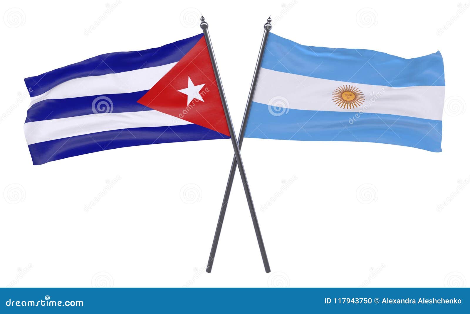 Duas bandeiras cruzadas ilustração stock. Ilustração de emblema - 117943750