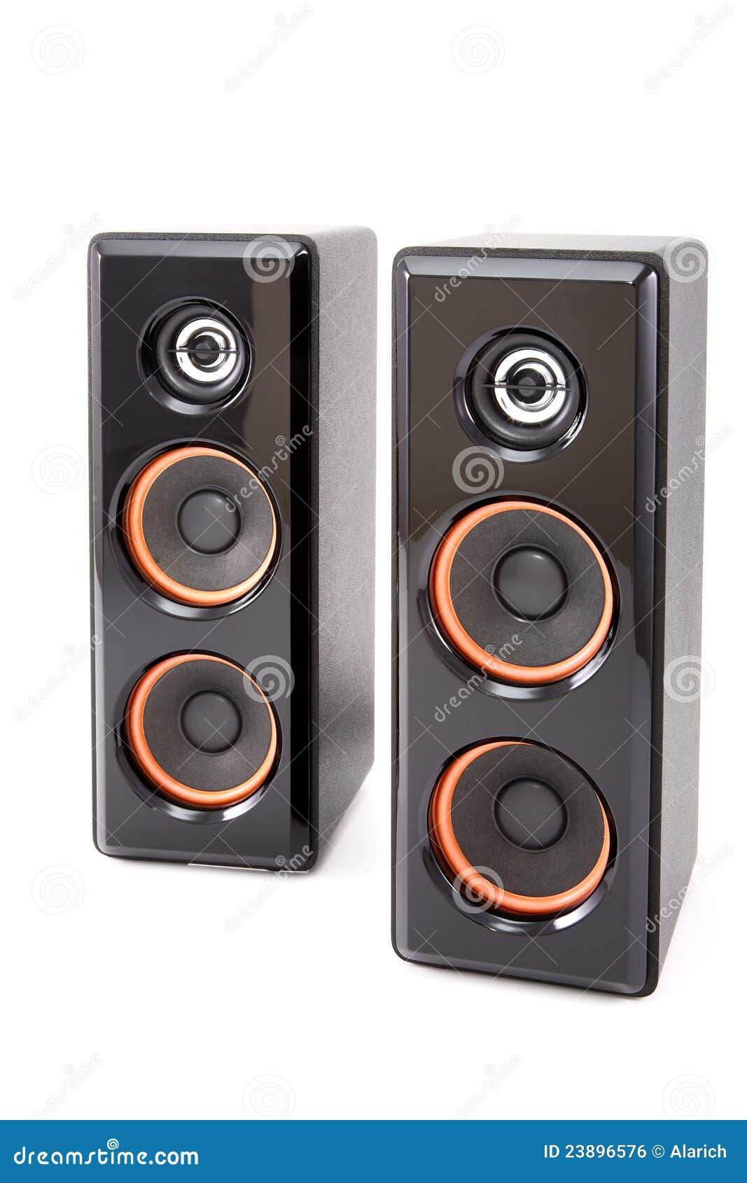 Duas Colunas Musicais Em Um Branco Ilustração Stock - Ilustração de ...