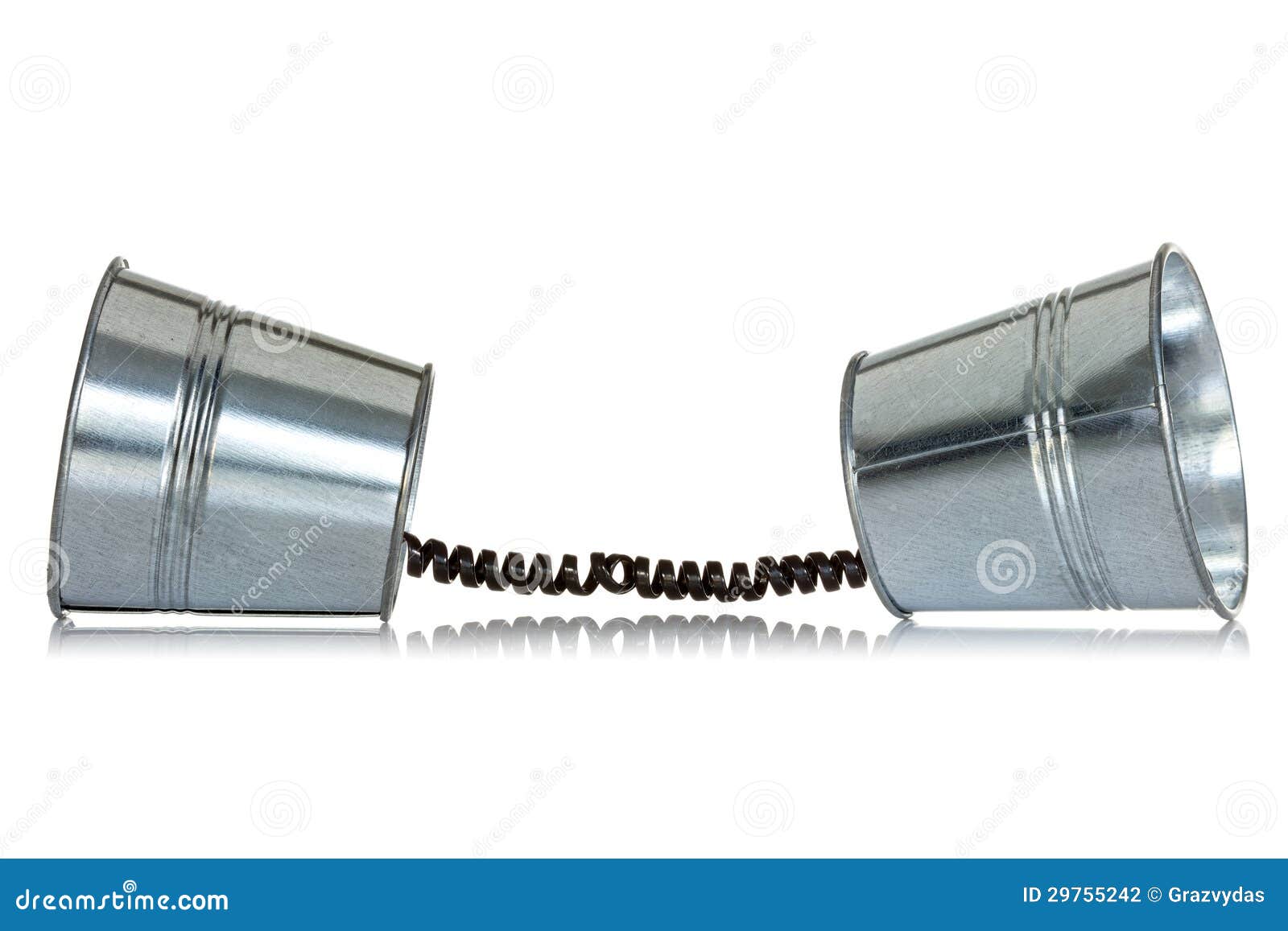 Telefone da lata de lata foto de stock. Imagem de altofalante - 29755242