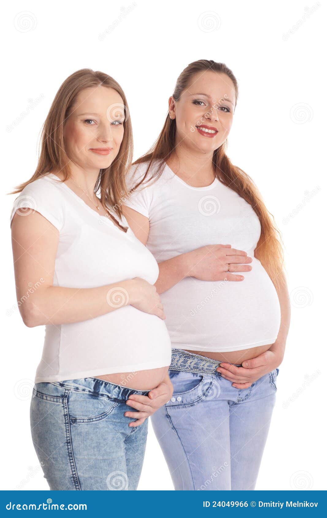 Duas mulheres gravidas. foto de stock. Imagem de amizade - 24049966