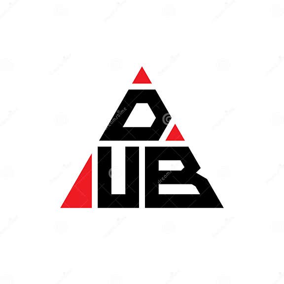 DUB Triangle Letter Logo Design with Triangle Shape. DUB Triangle Logo ...