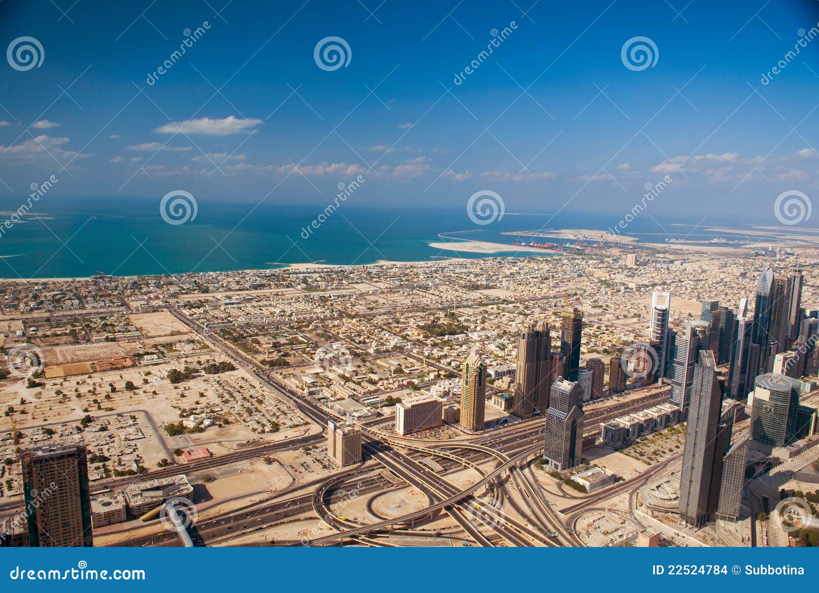Dubai aerial view stock photo. Image of future, asia - 22524784