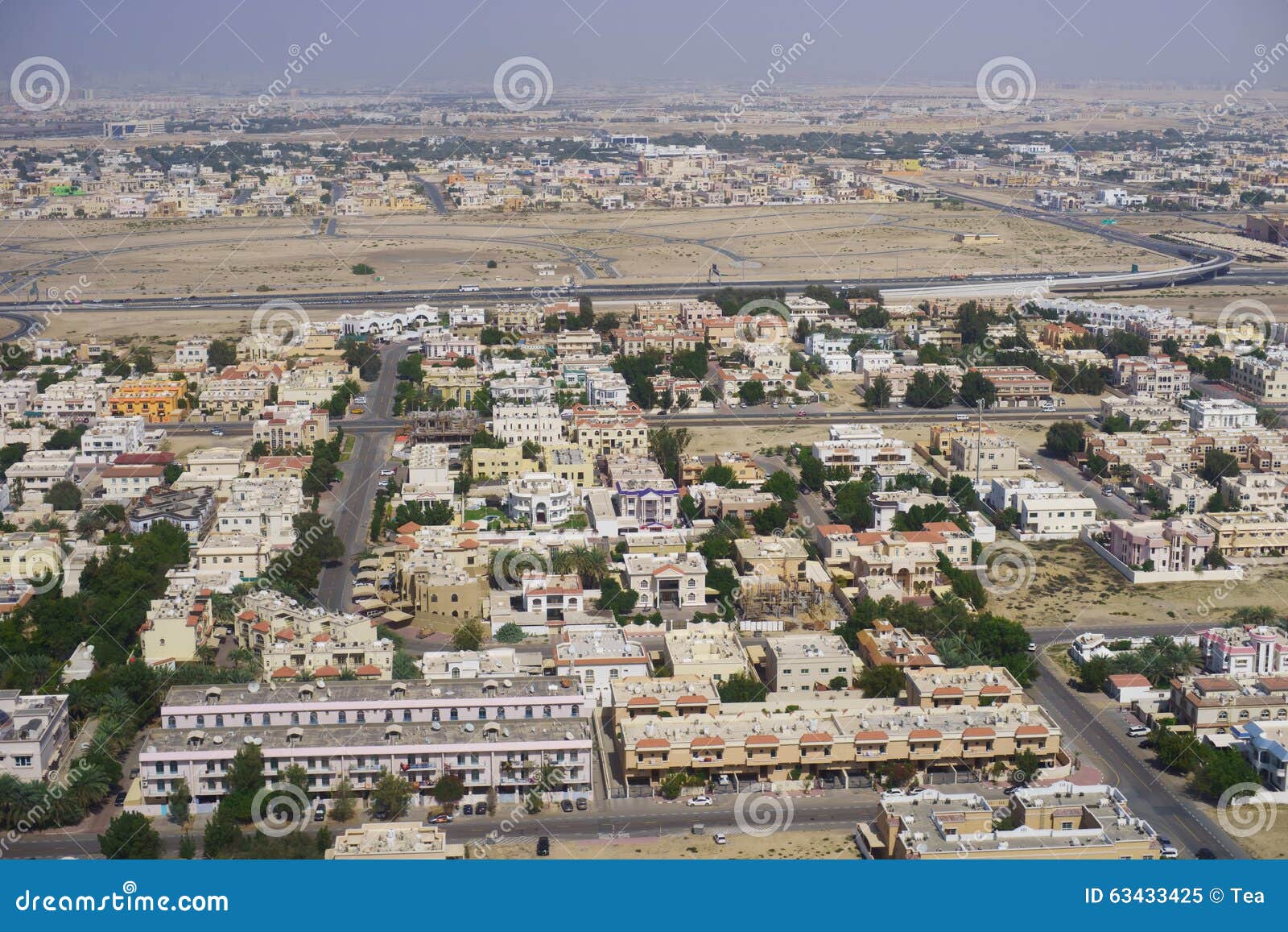 Dubai aerial view stock image. Image of architectural - 63433425