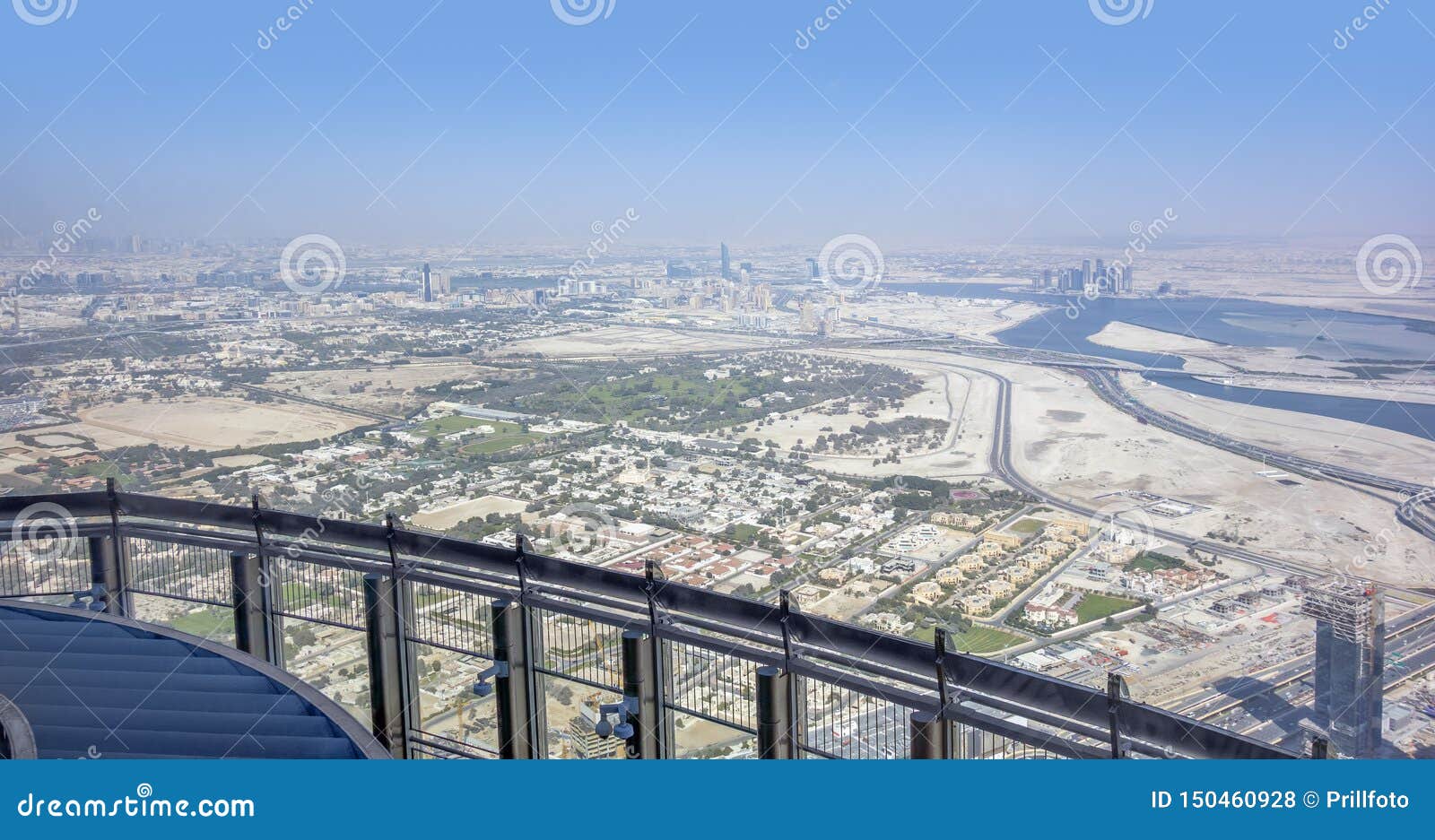 Dubai aerial view stock photo. Image of sunny, gulf - 150460928
