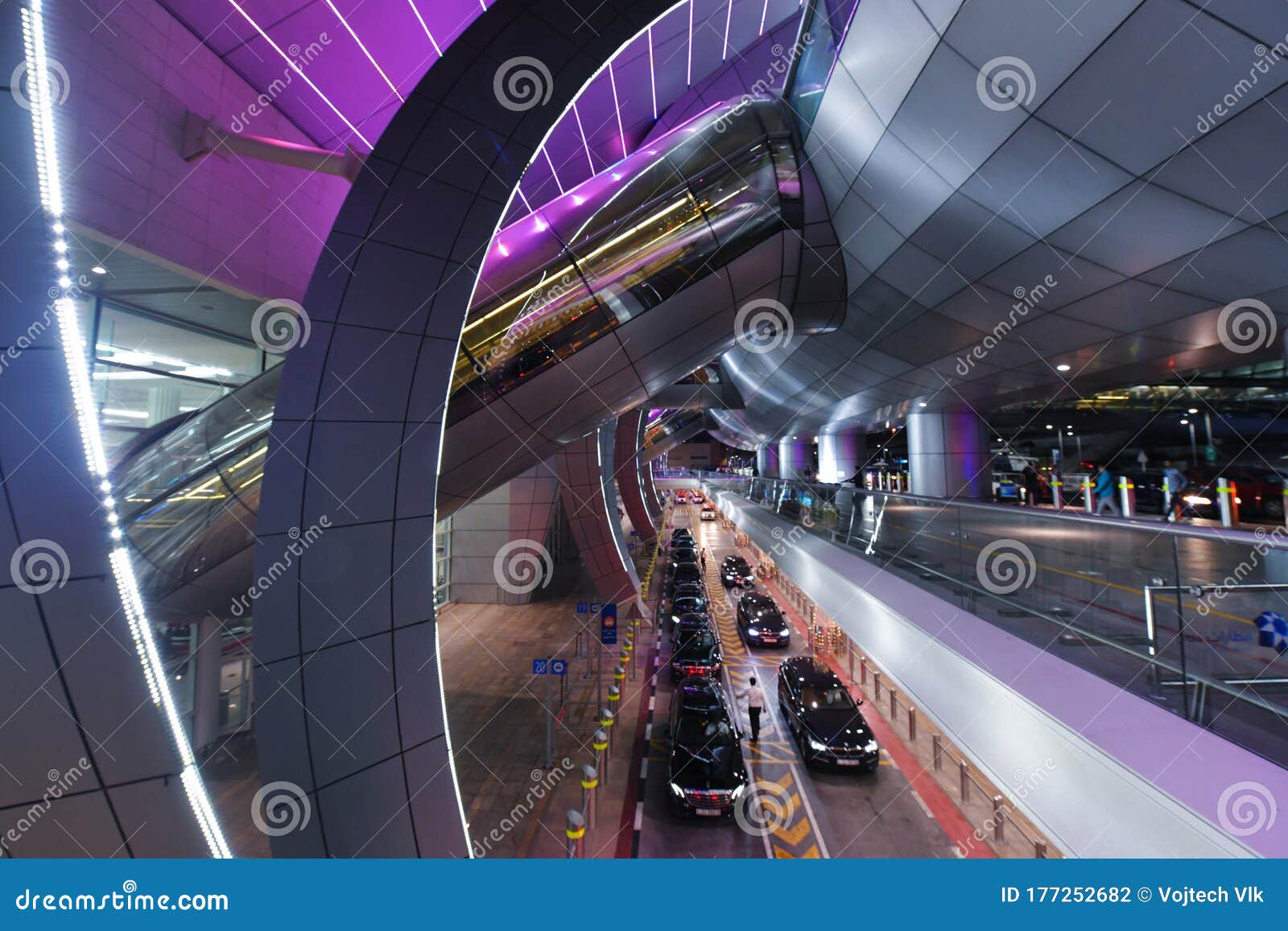 Dubai Airport Metro Entrance - UAE Architecture Editorial Photo ...