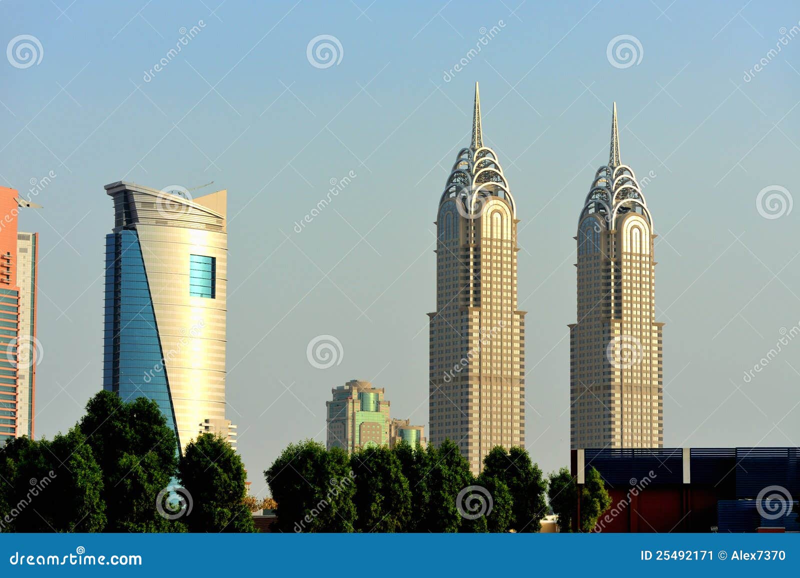 Dubai. Al Kazim towers stock image. Image of outside - 25492171
