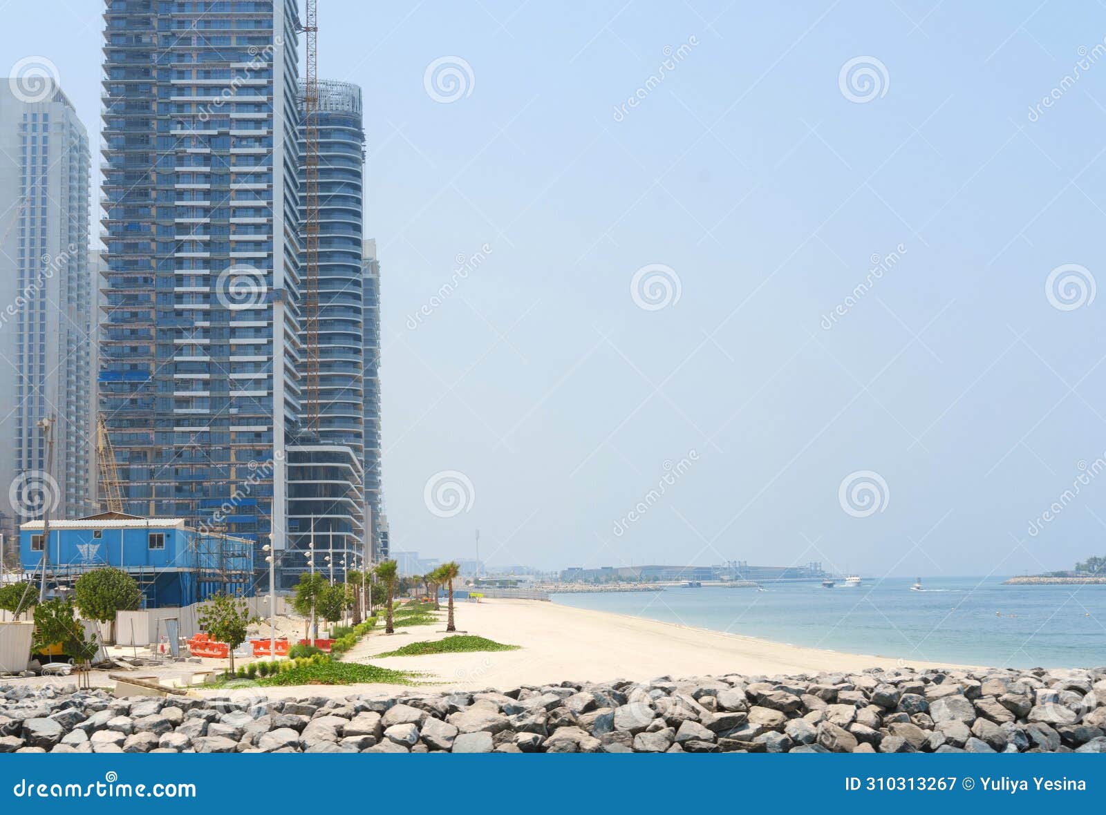 Dubai Beachfront Development and Construction. Dubai, UAE - August 15 ...