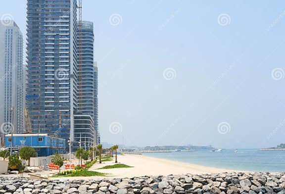 Dubai Beachfront Development and Construction. Dubai, UAE - August 15 ...