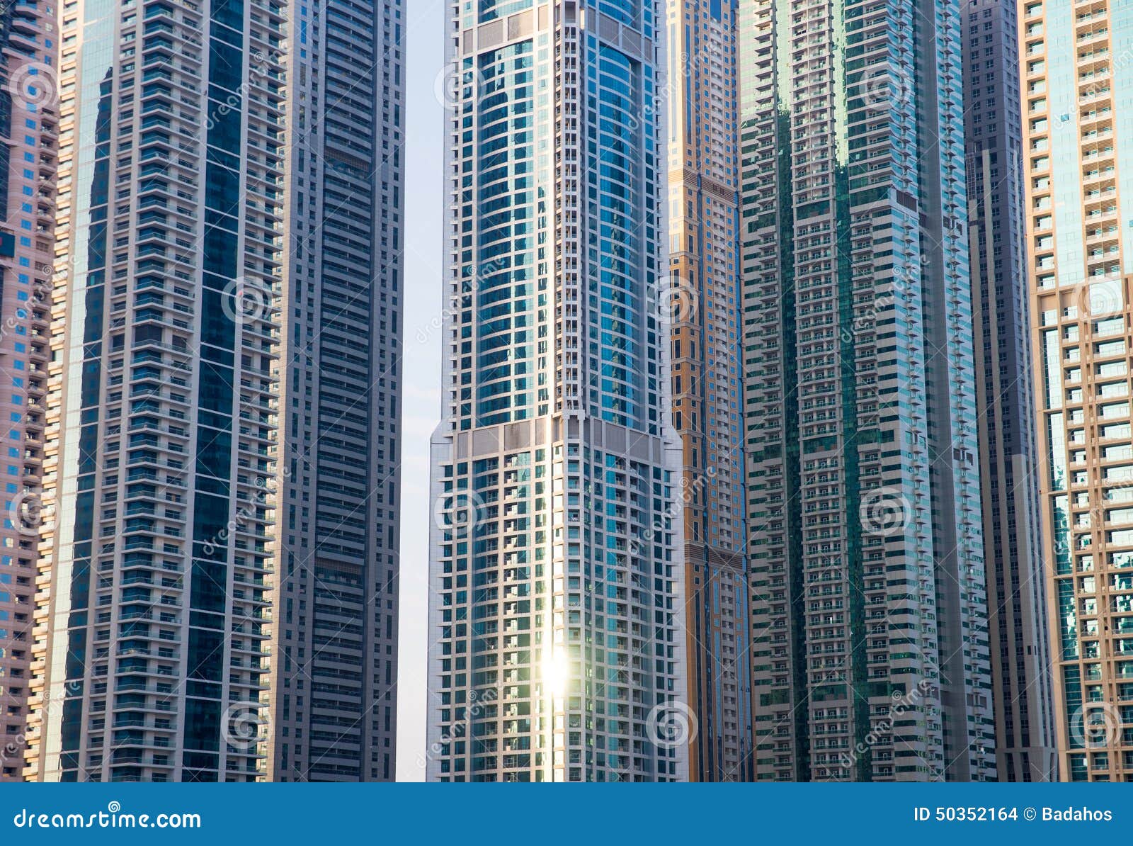 Dubai stock photo. Image of glass, mirrored, blue, illuminated - 50352164