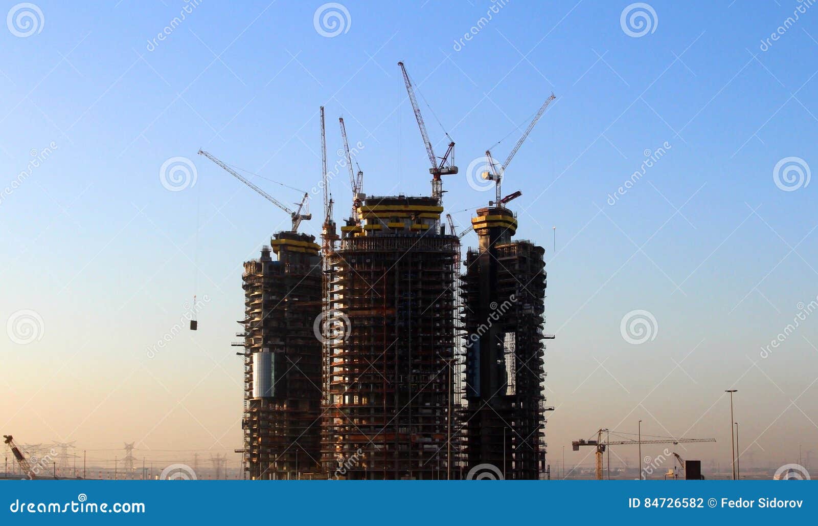 Dubai Building Construction Stock Photo - Image of create, industrial ...
